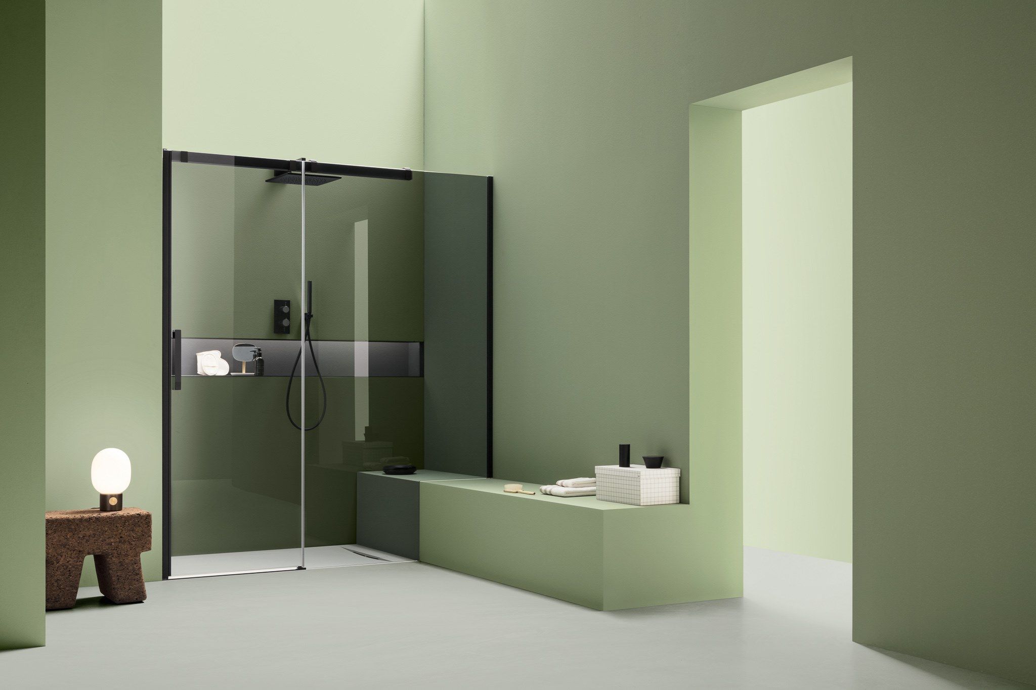 A180 | Niche shower cabin Niche glass shower cabin with sliding door By ARBLU