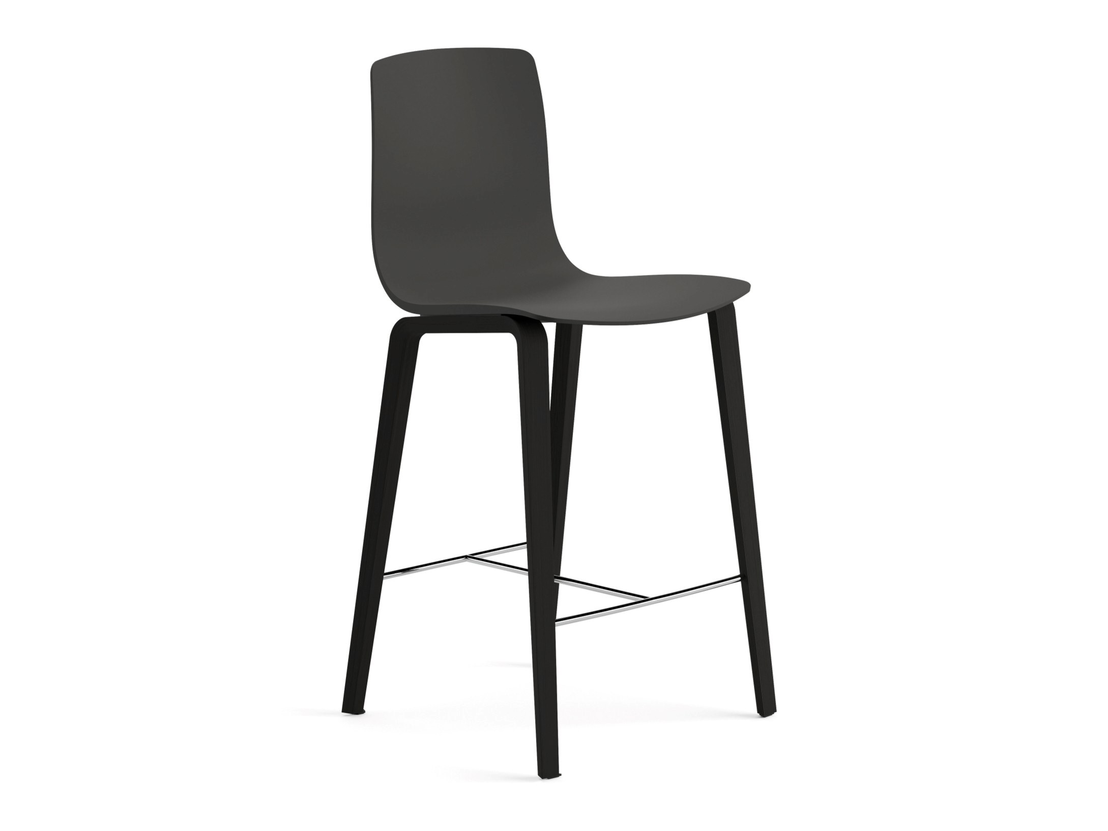 AAVA 02 Sgabello alto con gambe in legno By Arper | design Antti Kotilainen