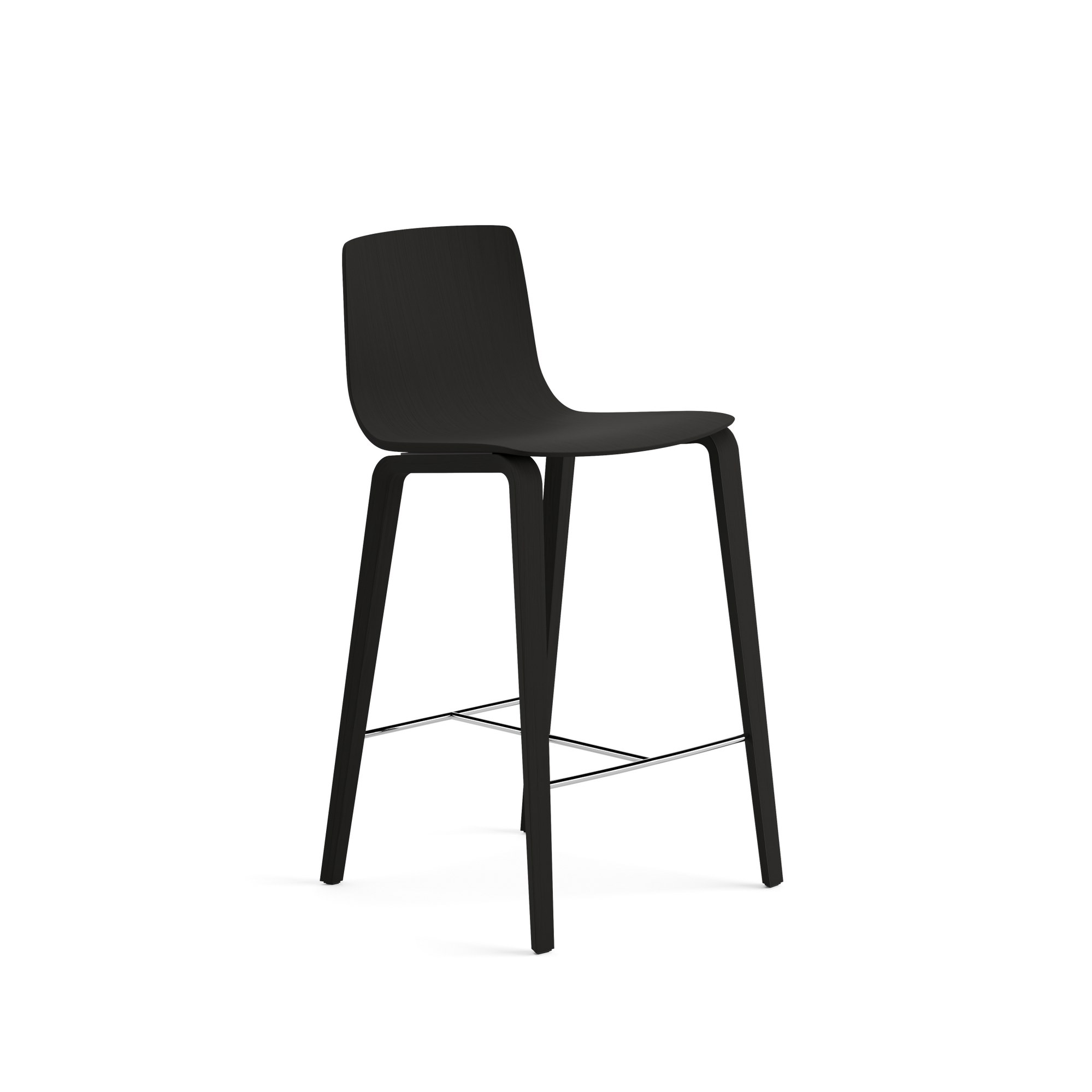 AAVA 02 High stool with wood legs By Arper | design Antti Kotilainen