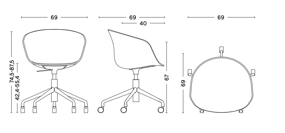 ABOUT A CHAIR AAC52 | Chair with integrated cushion About A Chair ...