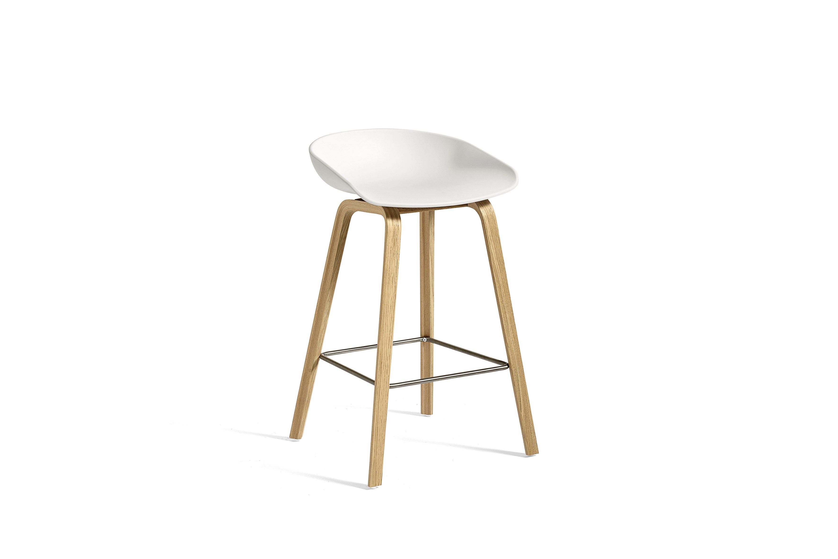Polypropylene stool with footrest ABOUT A STOOL AAS ECO 32 By Hay ...