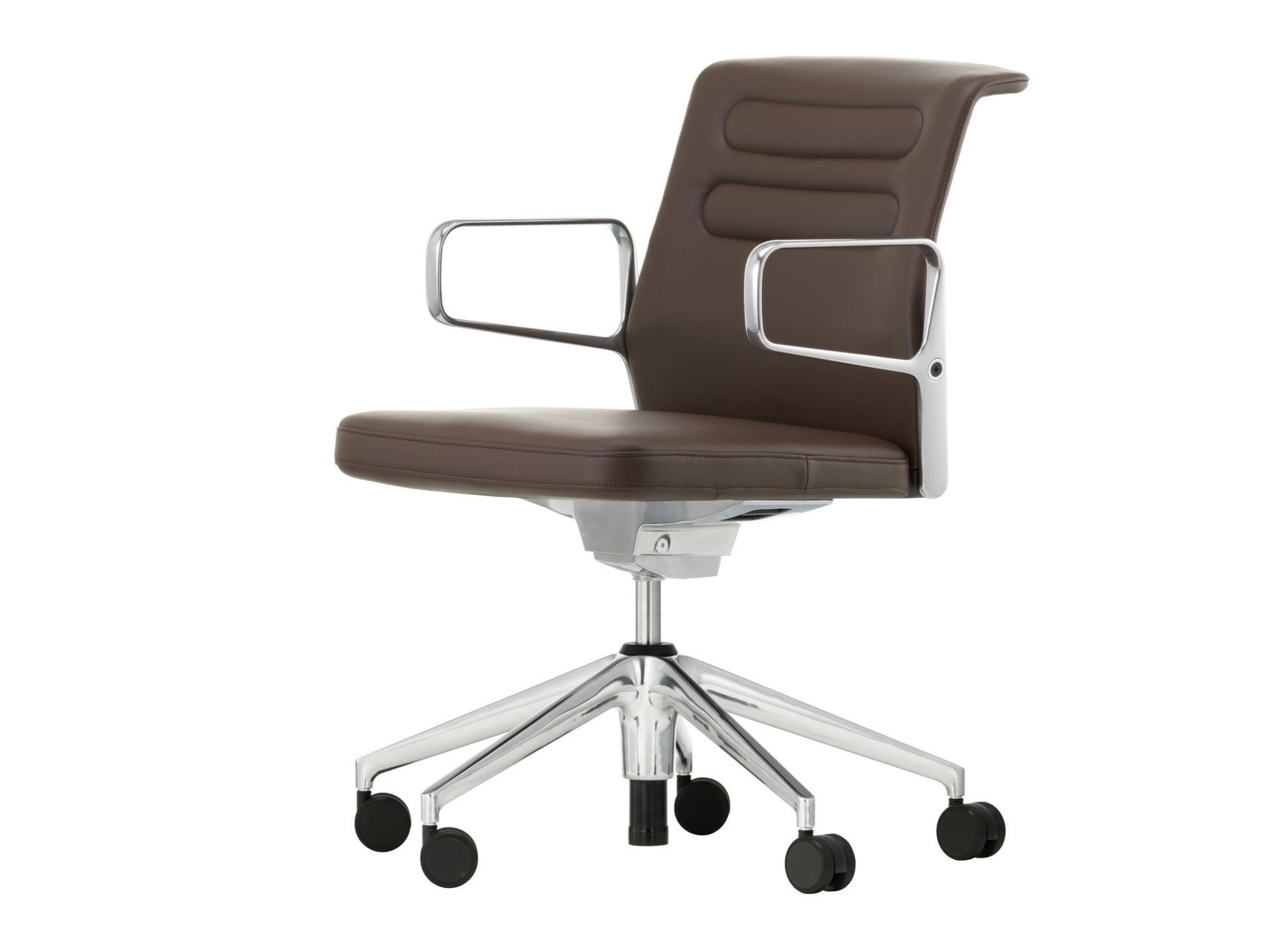 AC 5 STUDIO Swivel leather office chair By Vitra | design Antonio Citterio