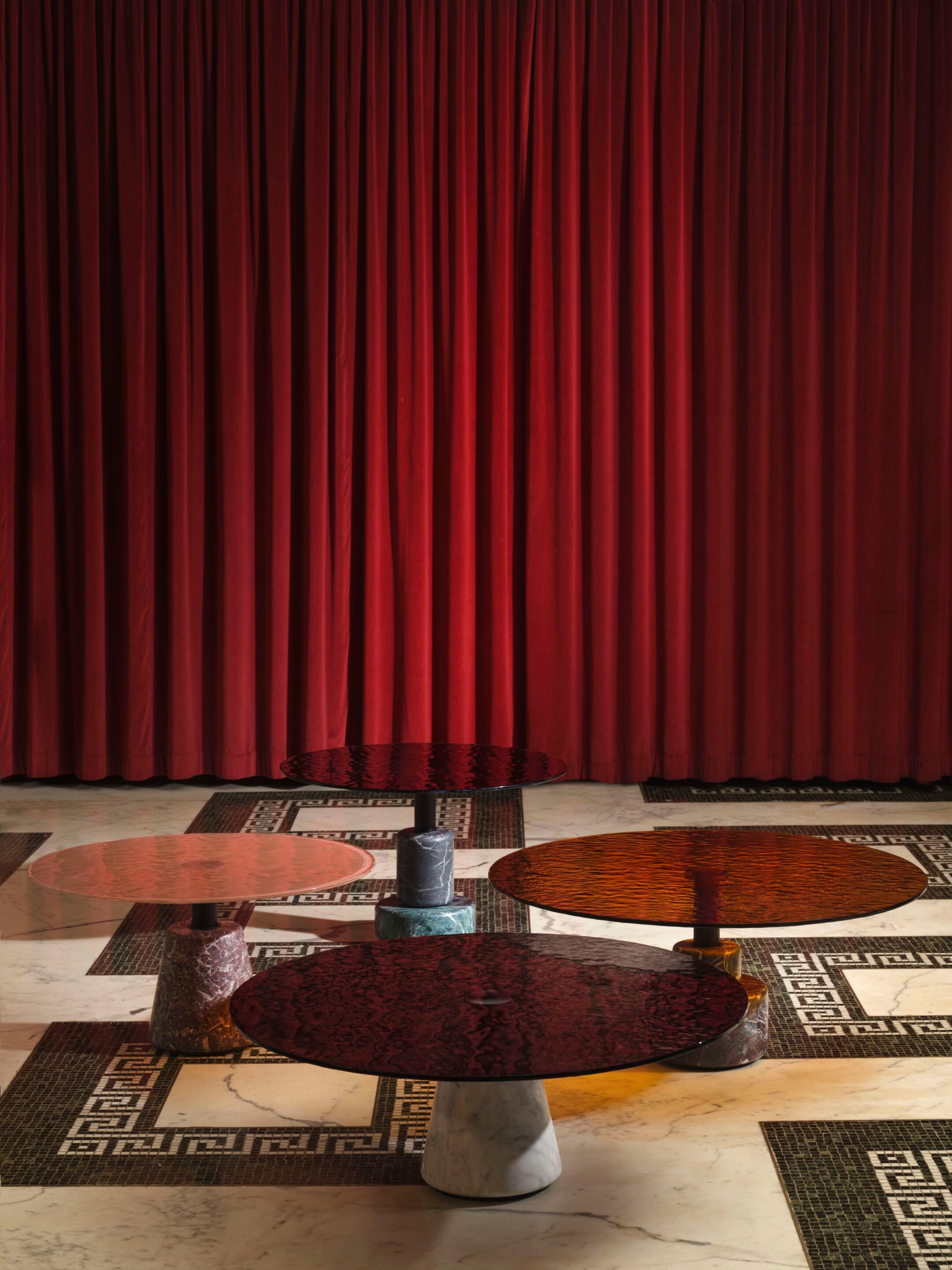 MENHIR Low round coffee table By ACERBIS | design Lodovico Acerbis ...