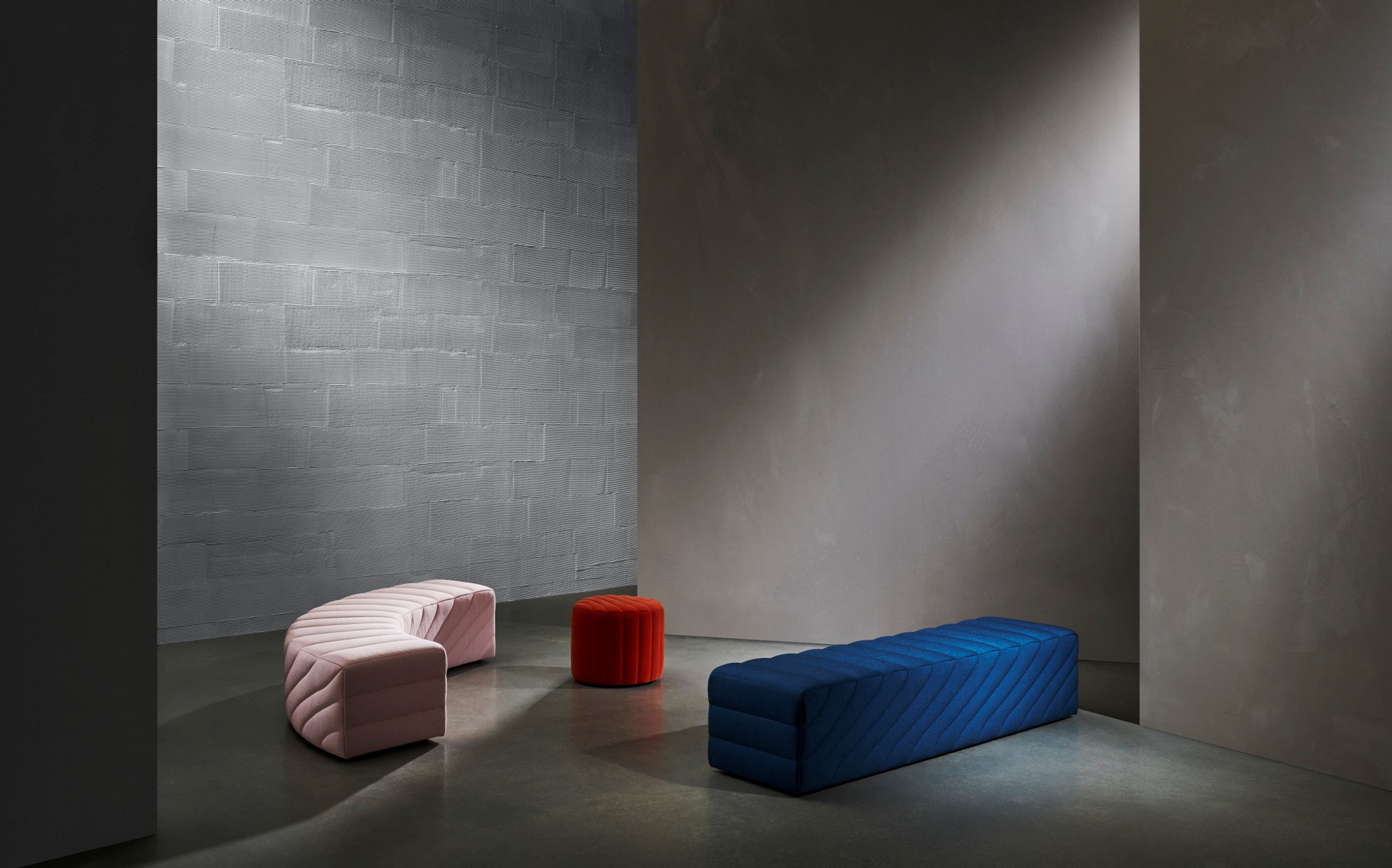 ADAGIO Upholstered fabric bench By Wittmann | design NOTE Design Studio