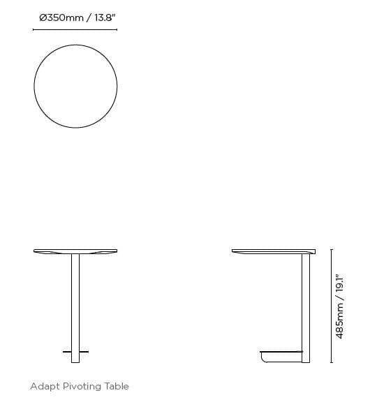 ADAPT Round MDF side table By Ross Gardam