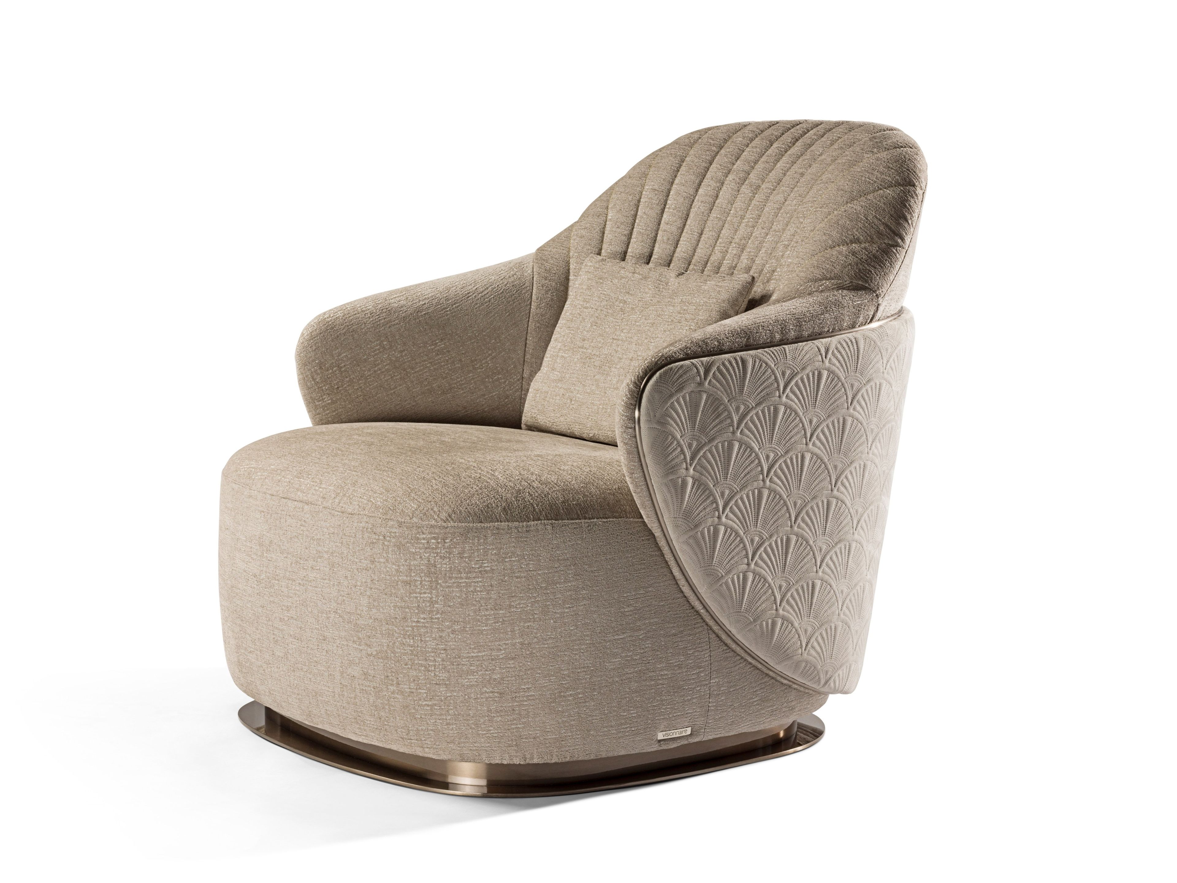 ADELE Fabric armchair with armrests By Visionnaire | design Marco Piva