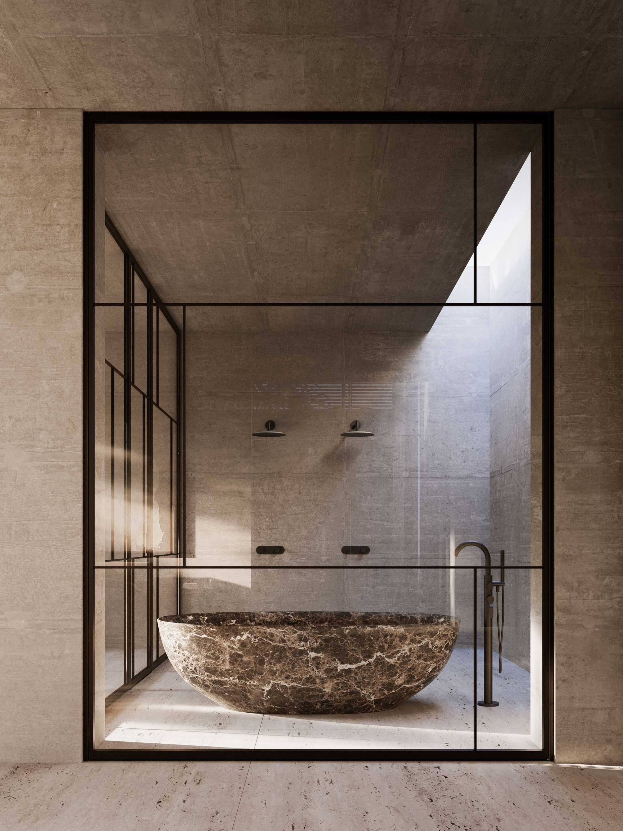 Parete mobile / box doccia in alluminio e vetro SHOWERING - ADL ...