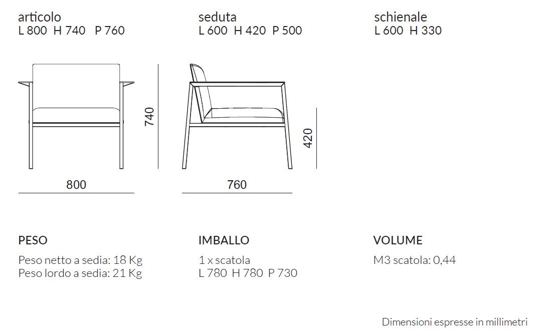 ADO | Armchair Ado Collection By Quadrifoglio design Fiorenzo Dorigo