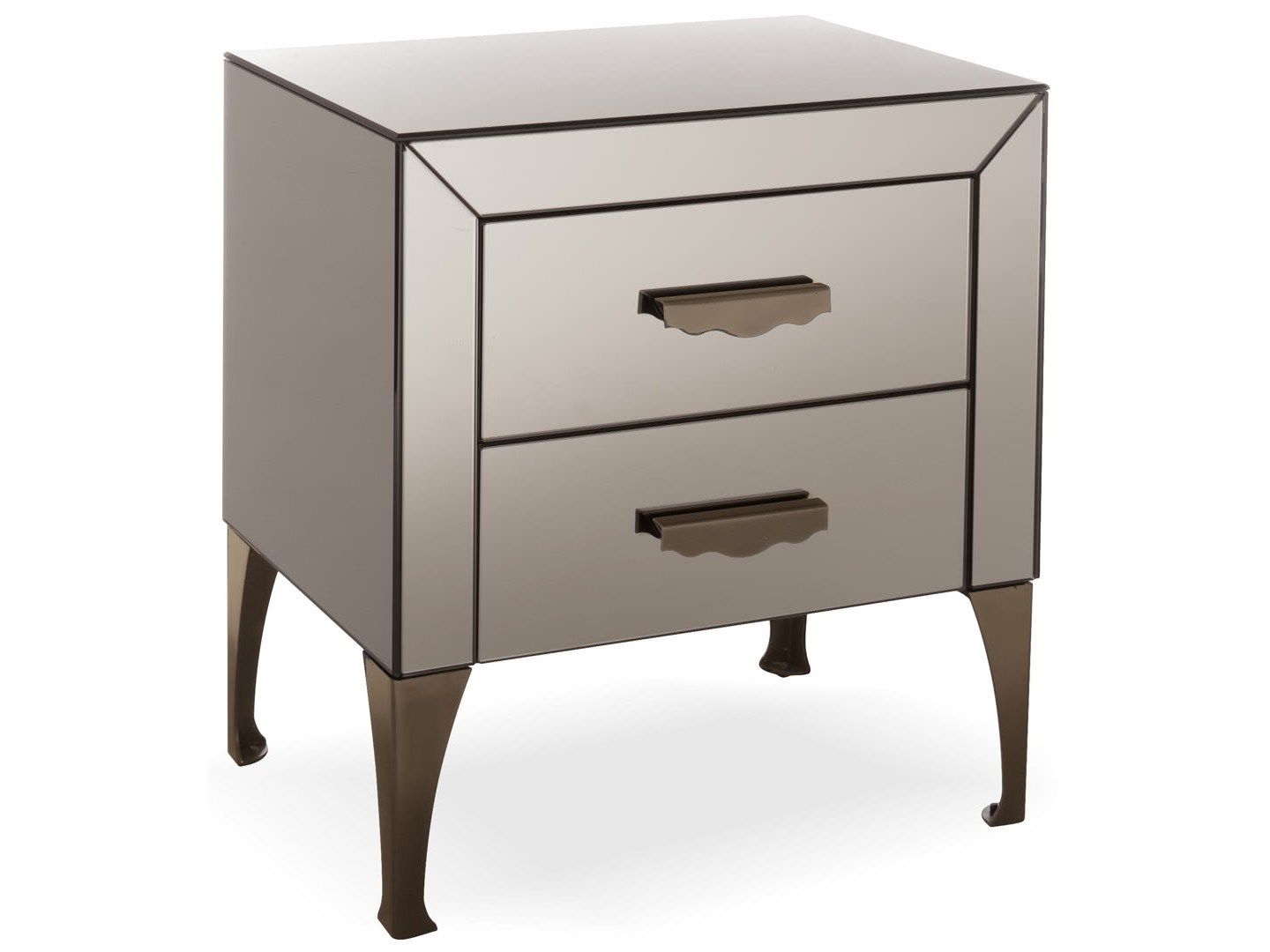ADONE Wooden bedside table with drawers By Cantori