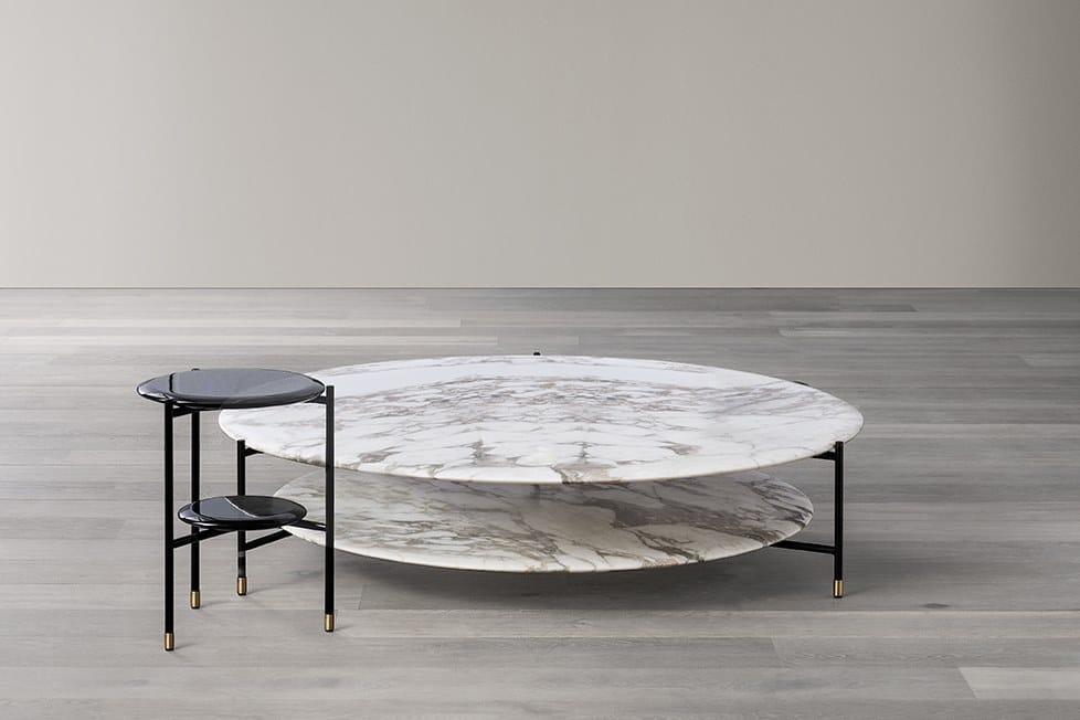 ADRIAN Round coffee table By Meridiani | design Andrea Parisio