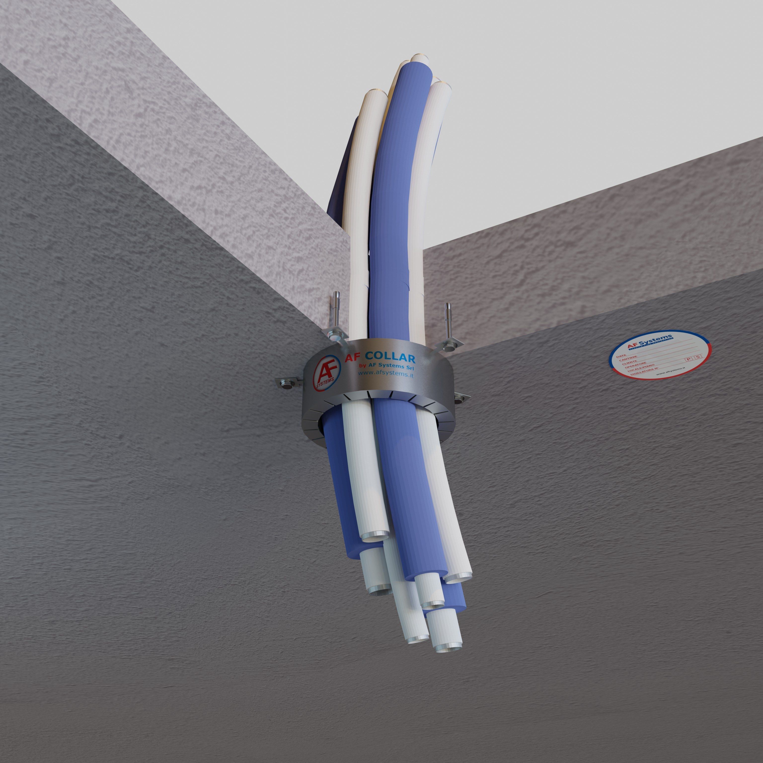 Fireproofing collars for plastic pipes AF COLLAR By AF SYSTEMS