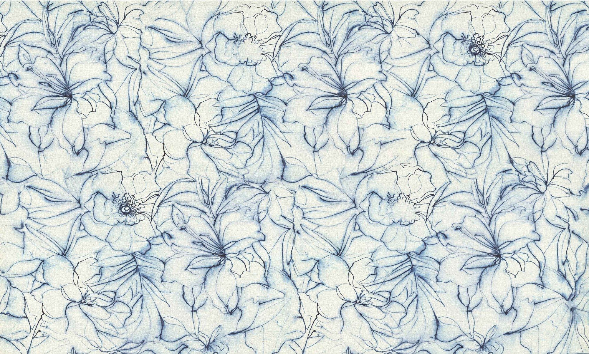 Sound absorbing wallpaper with floral pattern AGATEA NaturalMood Collection By MILLE997