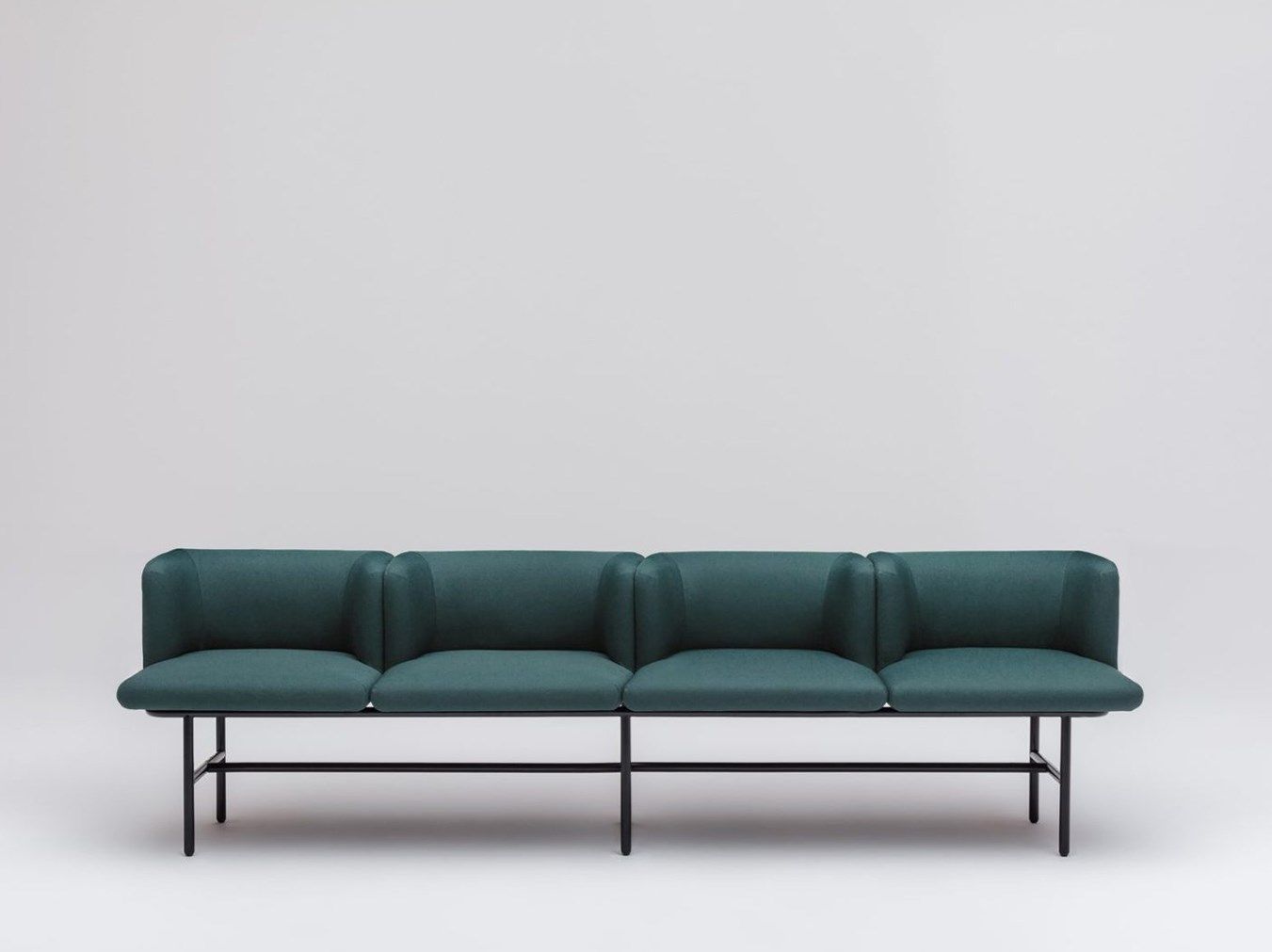 AGORA Fabric bench seating with back By MDD | design Form Us With Love