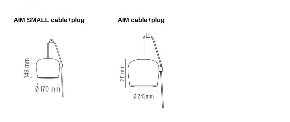 Lampada a sospensione a LED a luce diretta AIM CABLE-PLUG By Flos design Ronan & Erwan Bouroullec