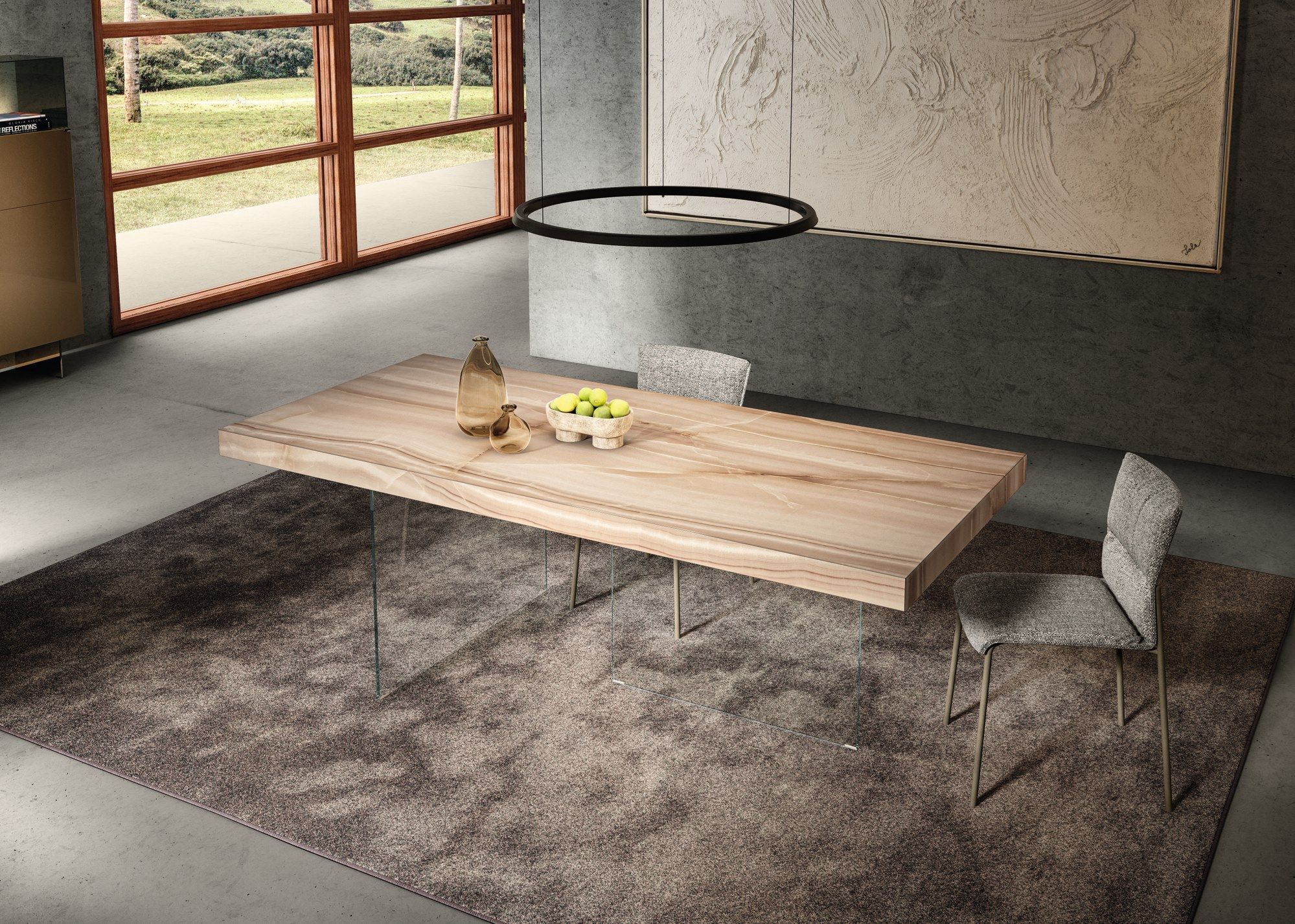 AIR XGLASS | Rectangular table Air Collection By Lago design Daniele Lago