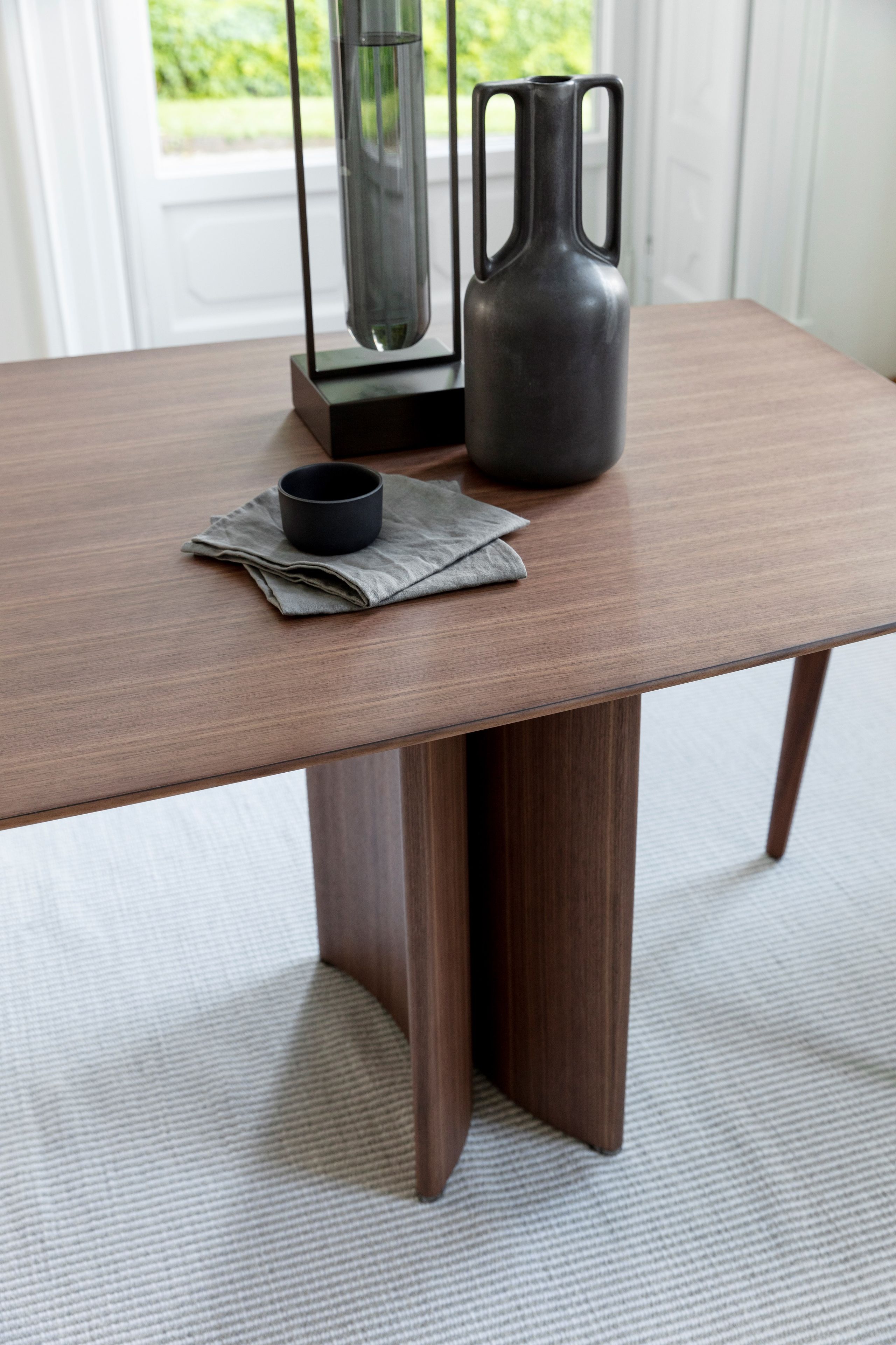 TWENTY Rectangular table in canaletta walnut By Porada | design Buratti ...