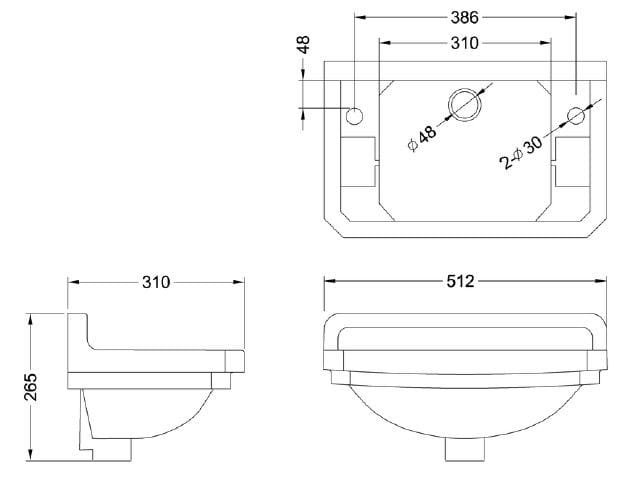 BESPOKE | Lave-mains Lave-mains rectangulaire avec trop-plein By ...