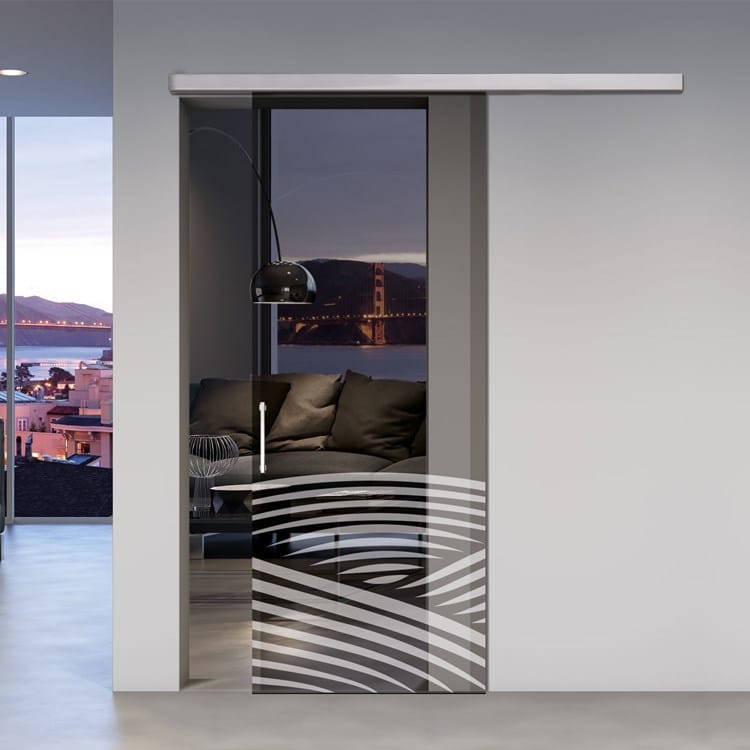 Satin glass sliding door ALASKA PLANA Alaska Collection By Bertolotto Porte