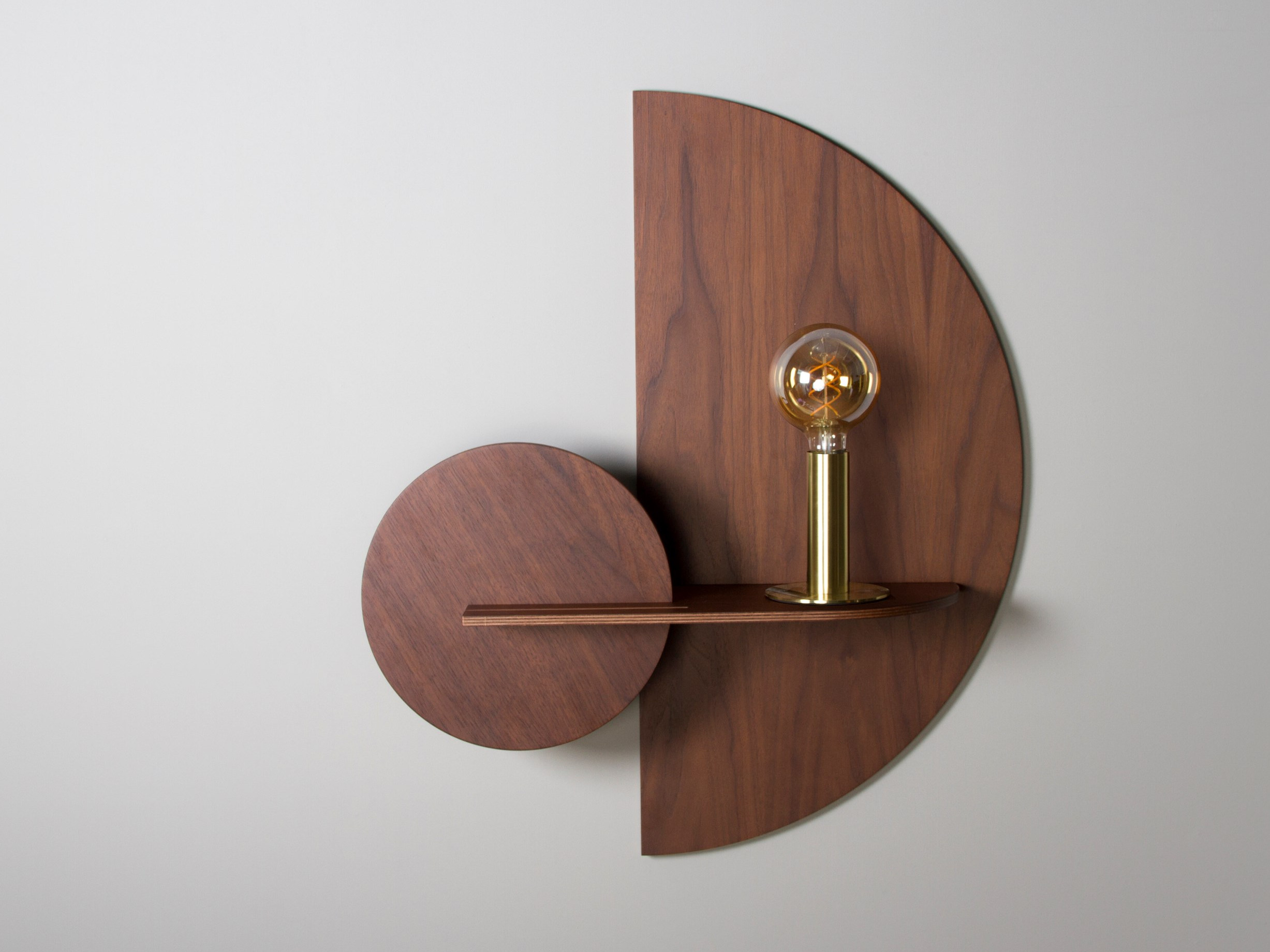 Semi-circle wall shelf with hidden storage ALBA M - SEMI-CIRCLE By ...
