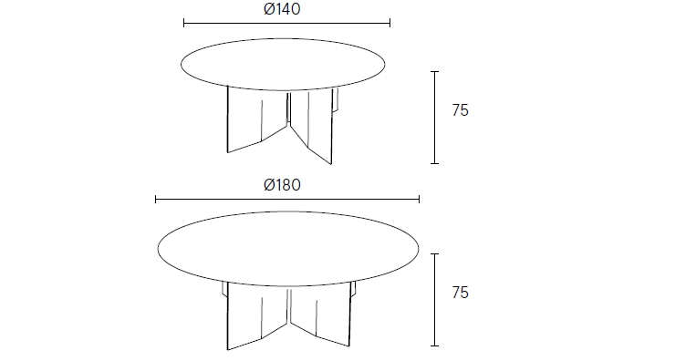 PRAIA ROUND Round wooden table By ALBEDO
