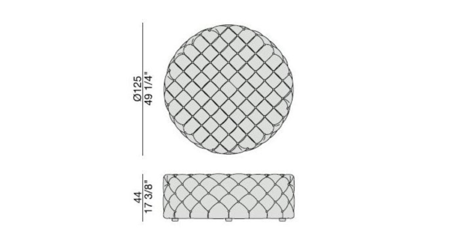 ALCIDE | Round pouf By Porada