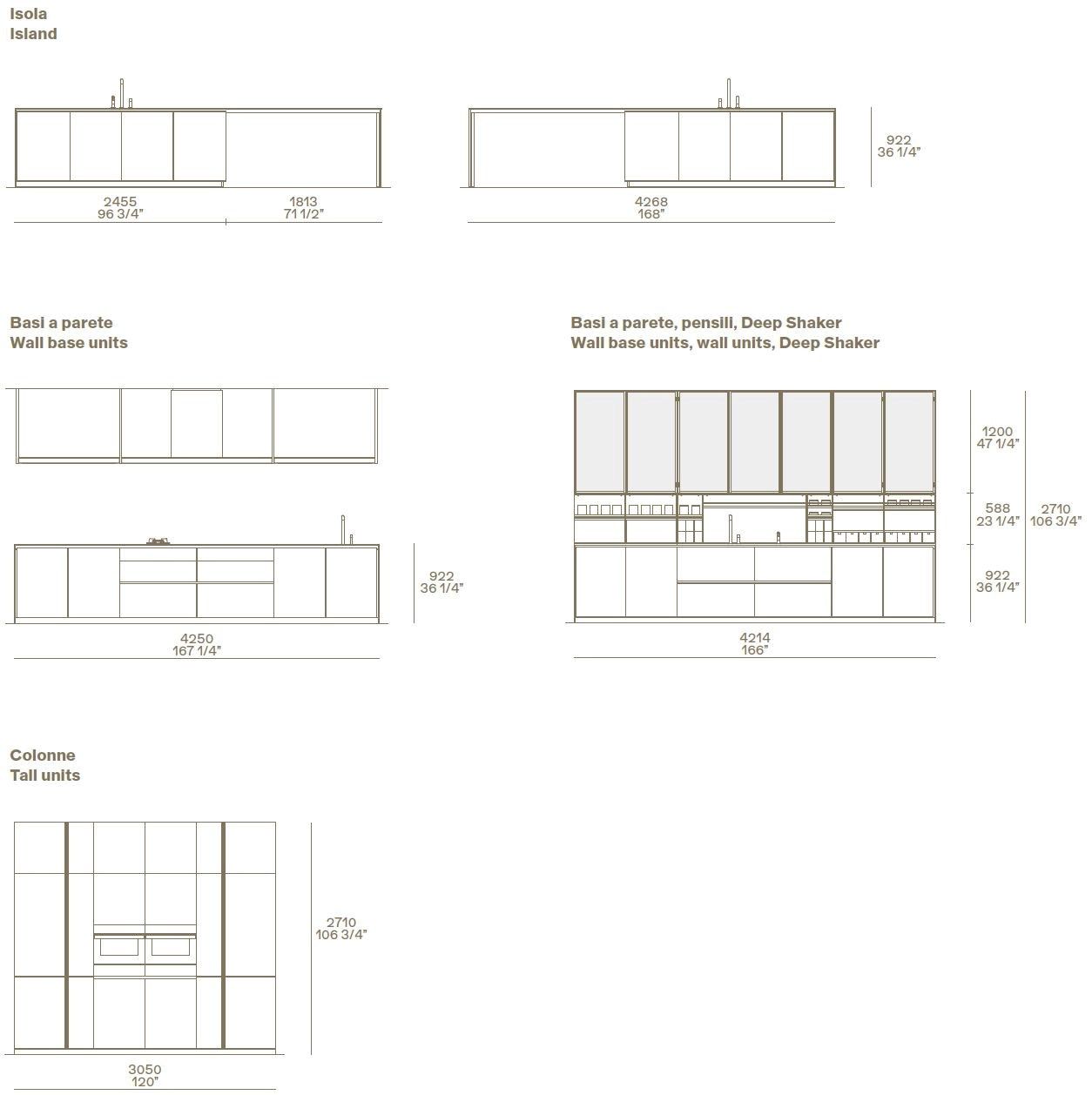 ALEA PRO Fitted kitchen By Poliform