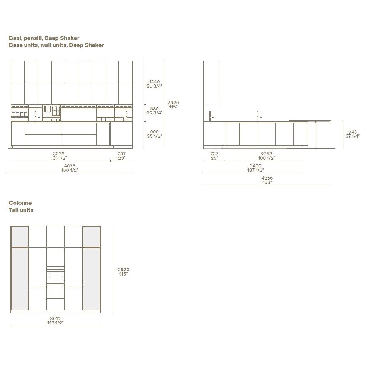 ALEA PRO Fitted kitchen By Poliform