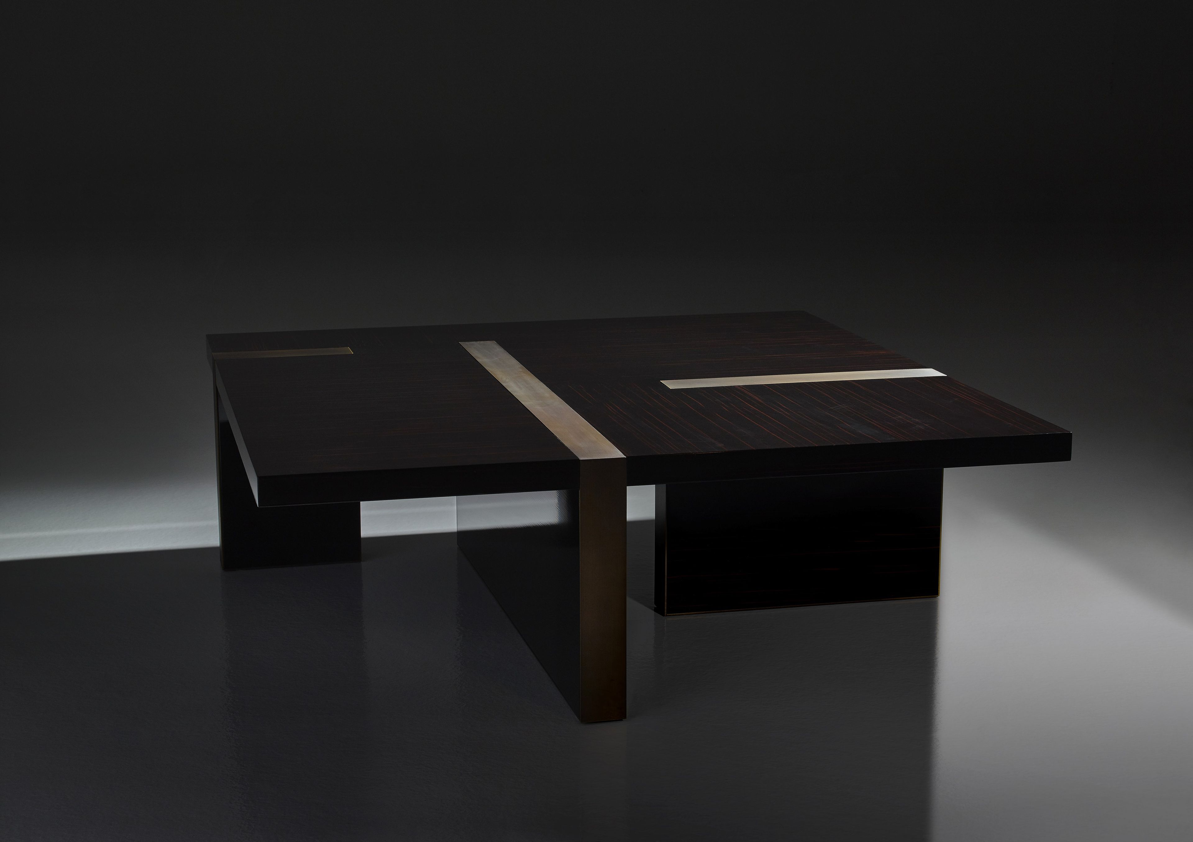 ALEC Low square ebony coffee table By Sicis | design Massimiliano Raggi