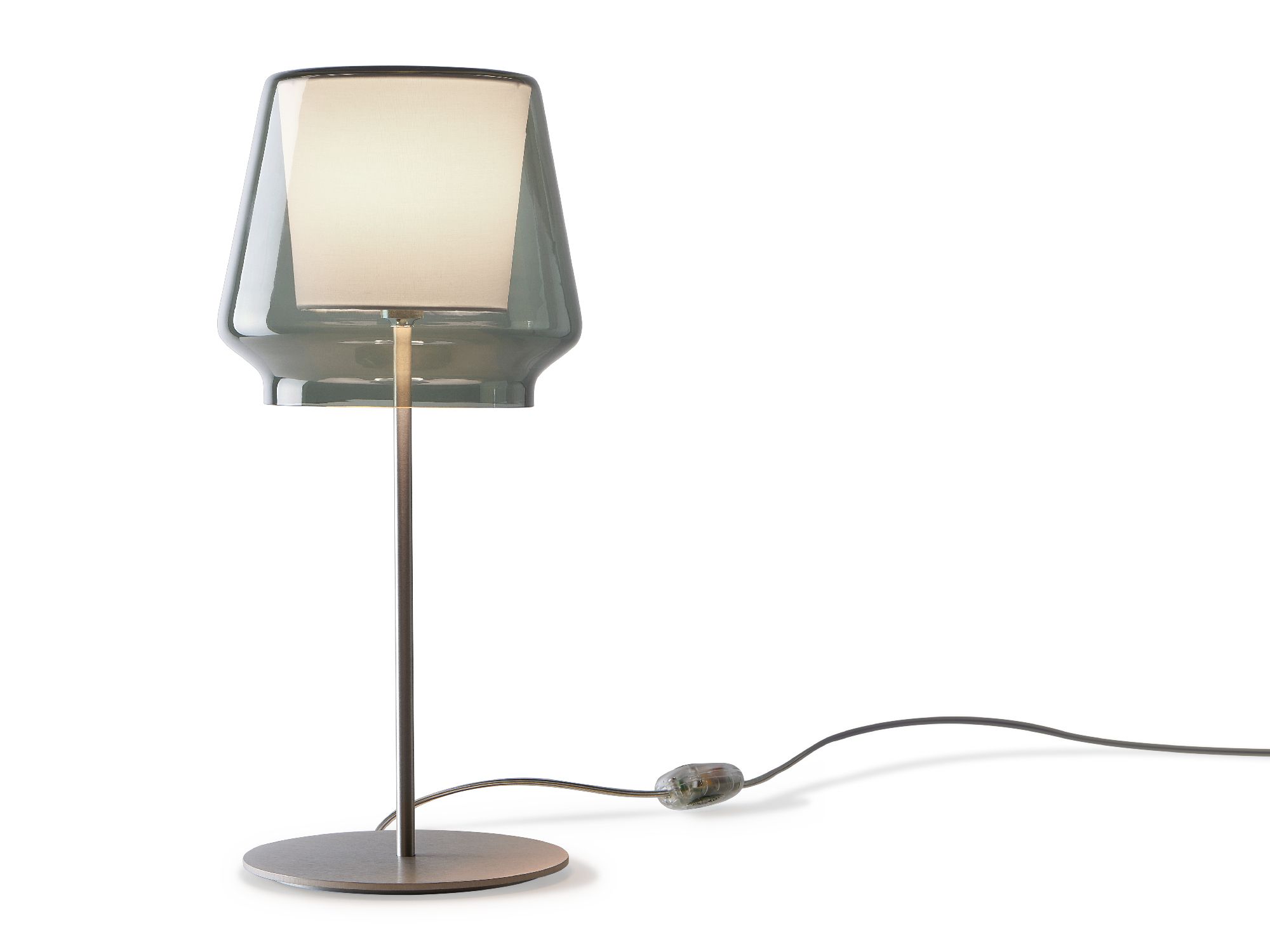 ALEVE Glass and aluminium table lamp By millelumen | design Michael Raasch
