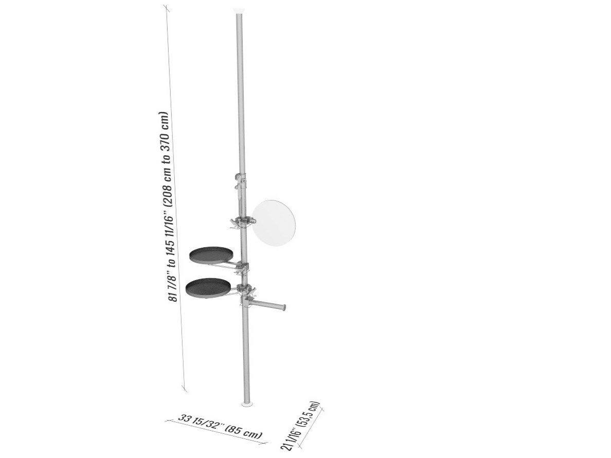 Equipped bar in anodized aluminum ALEXA AUTOPOLE By ALU