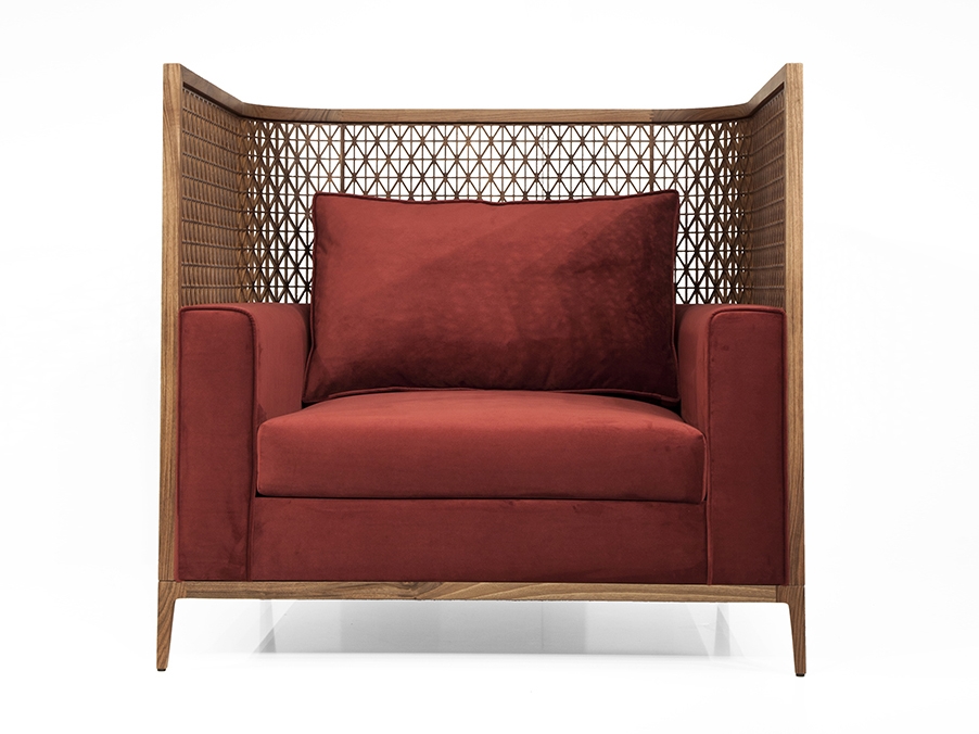High-back fabric armchair ALEXA LOVE SEAT By Mobi