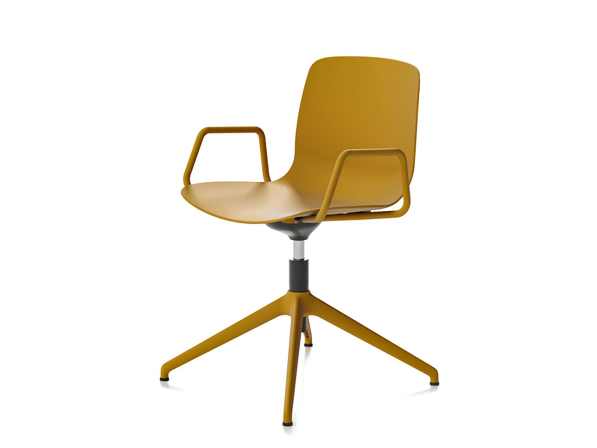 ALFA Swivel office chair with armrests with 4-Spoke base By m.arte design