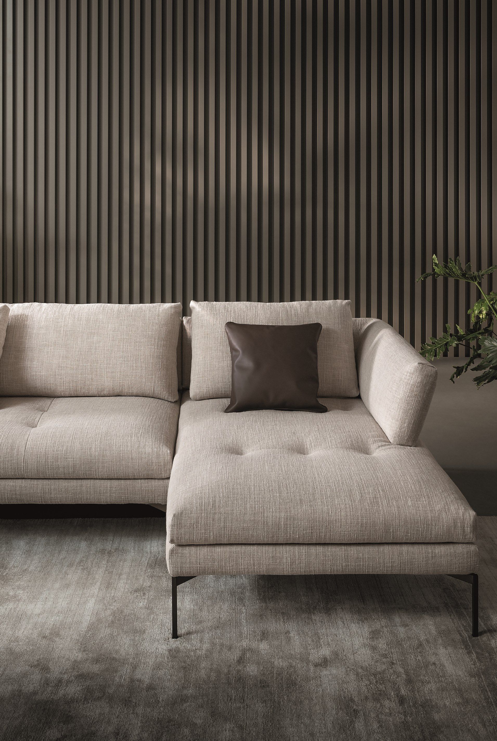 ALIANTE | Sofa with chaise longue Fabric sofa with chaise longue By ...