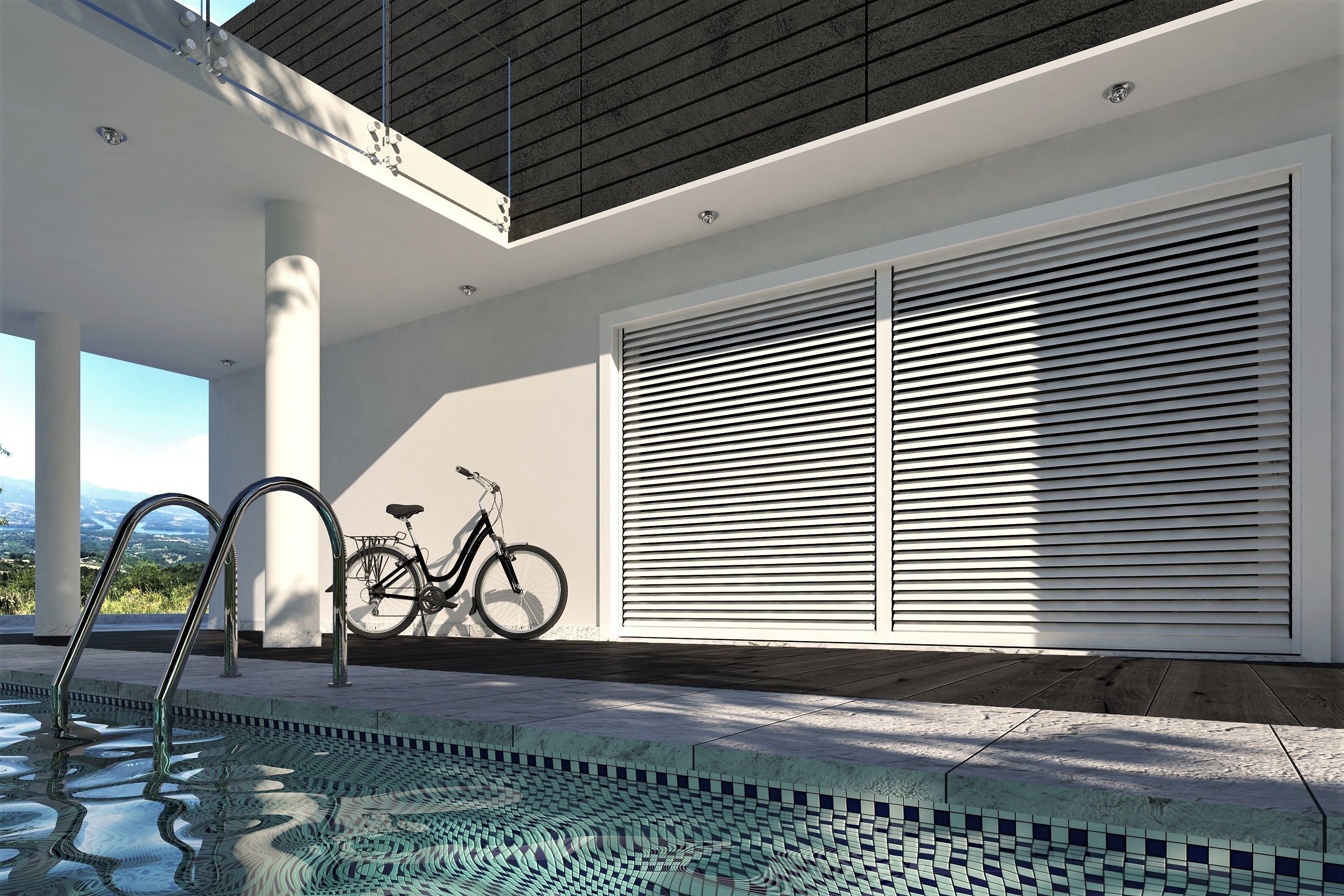 Aluminium roller shutter with adjustable slats ALIKA By Kikau
