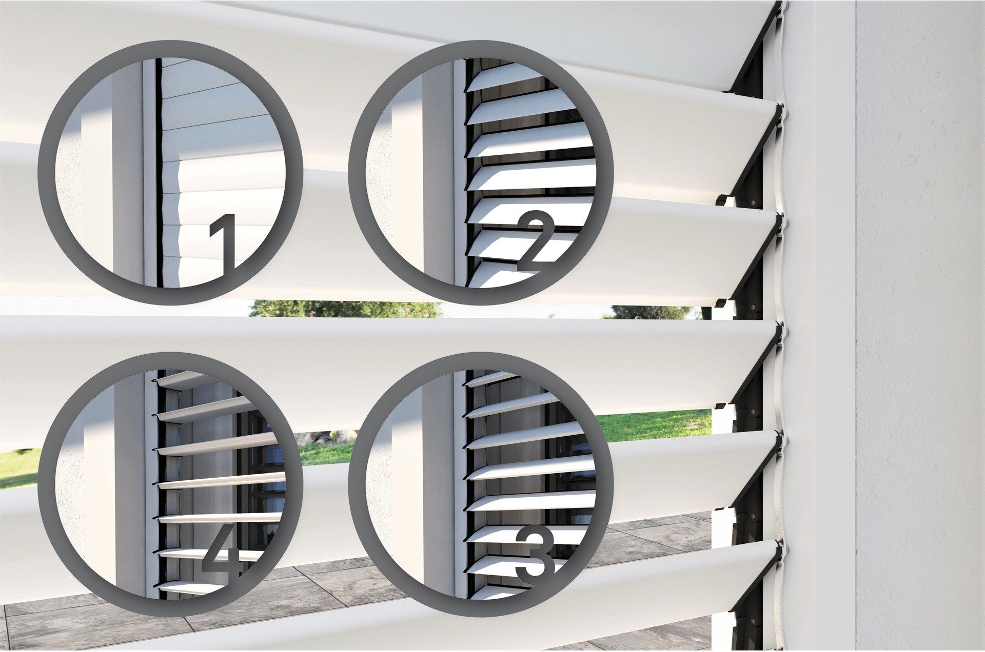 Aluminium roller shutter with adjustable slats ALIKA By Kikau