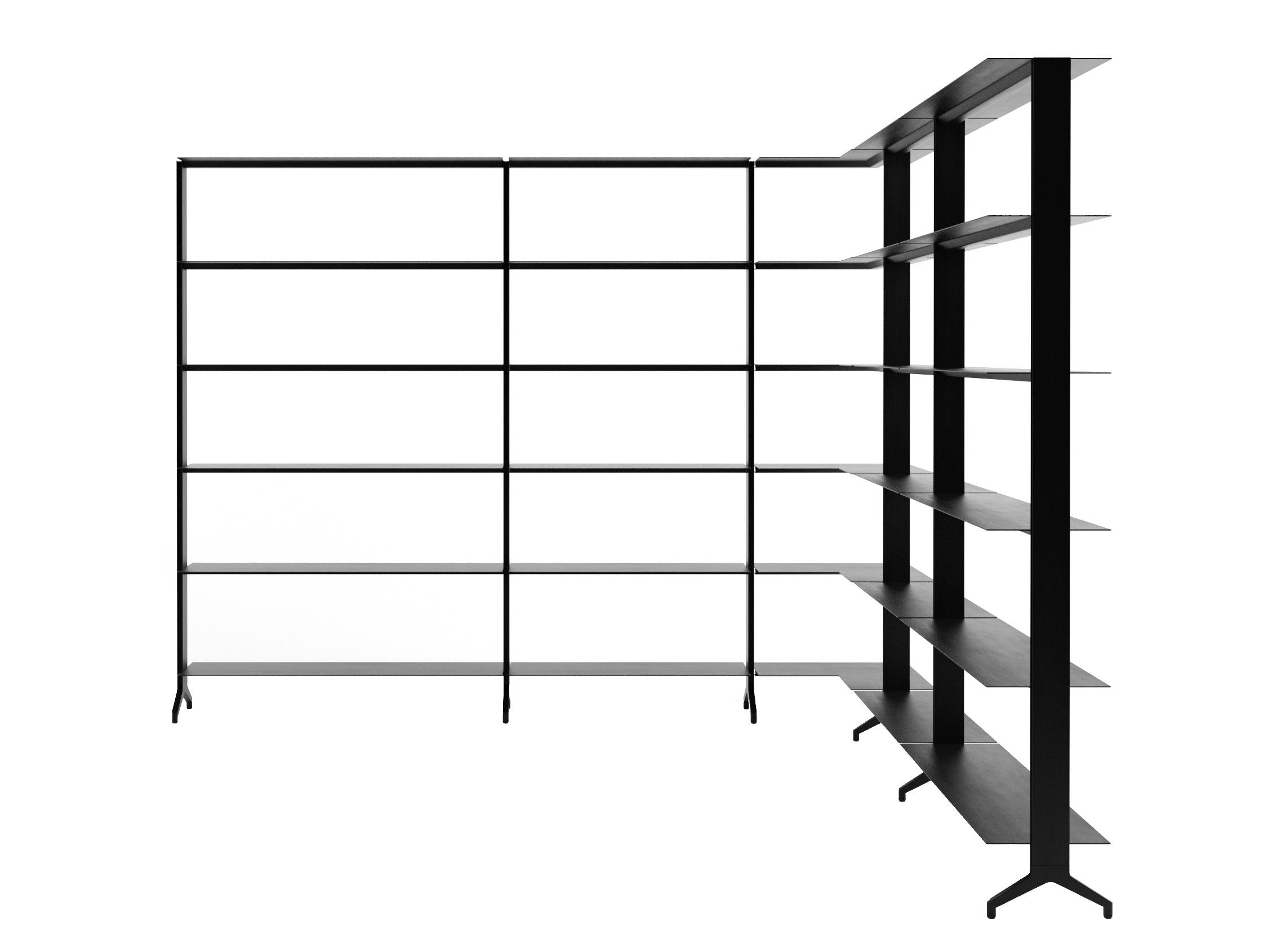ALINE_07 Open modular aluminium bookcase By Alias | design Dante Bonuccelli