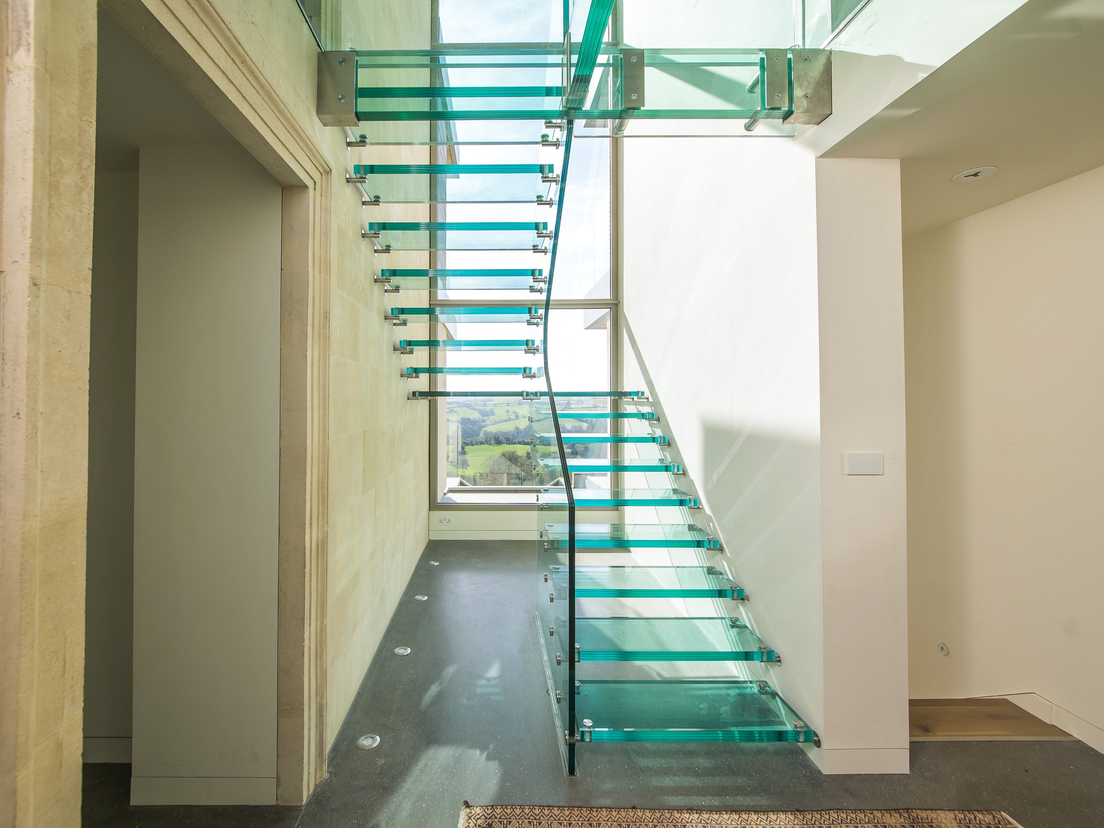 Glass Open staircase ALL GLASS STAIRS MISTRAL By Siller Treppen