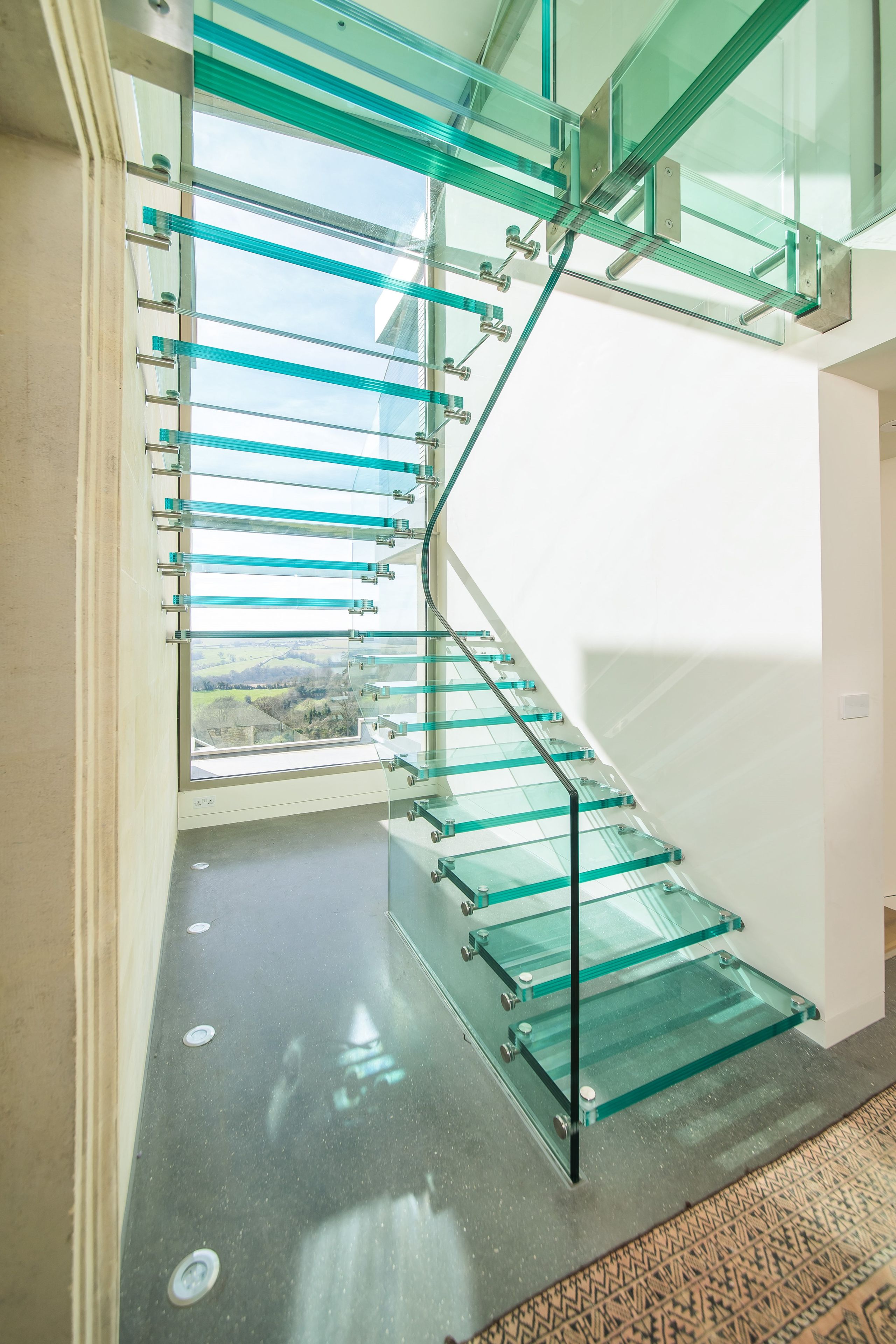 Glass Open staircase ALL GLASS STAIRS MISTRAL By Siller Treppen