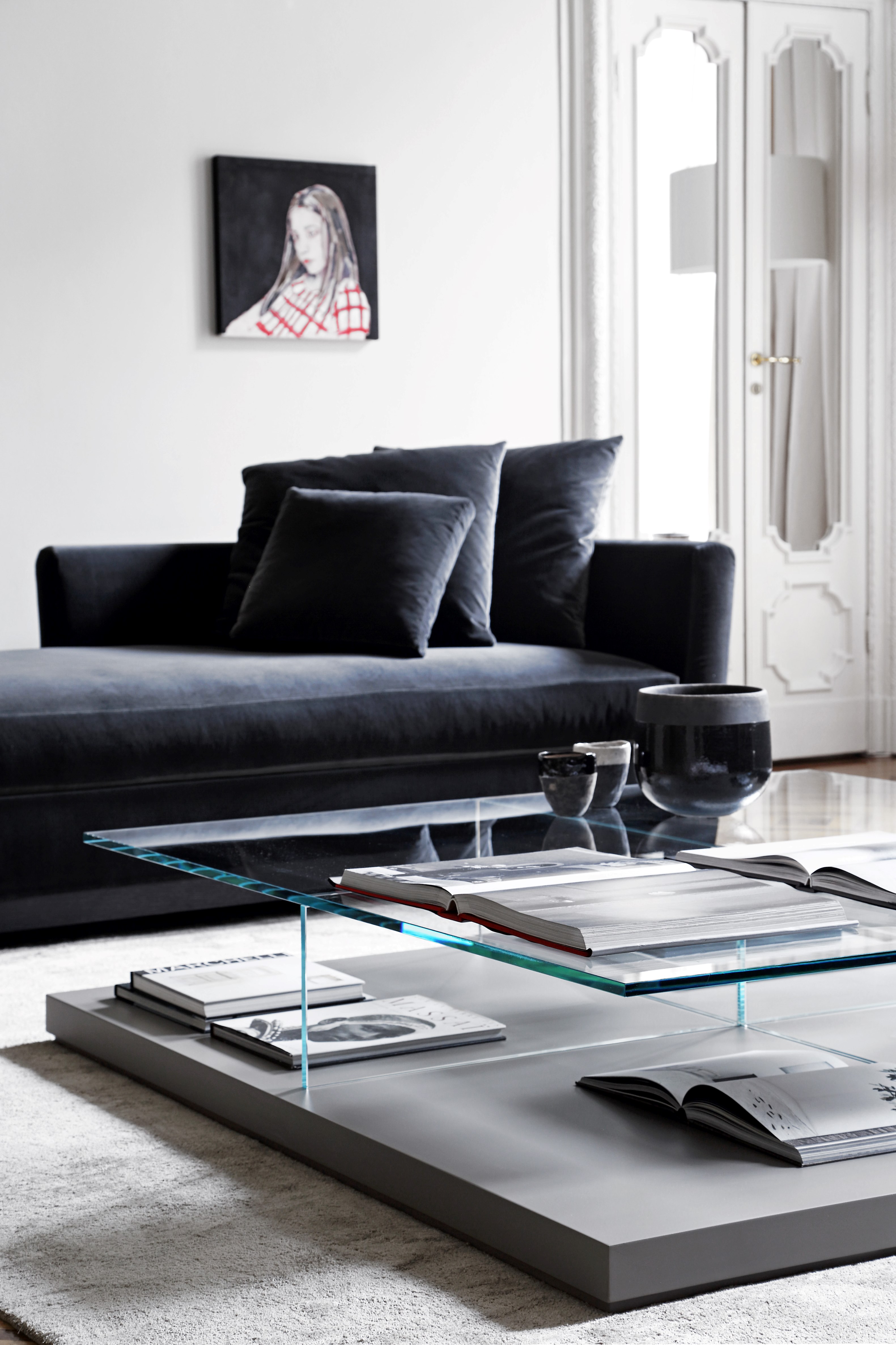 ALLEN Upholstered fabric day bed By Meridiani