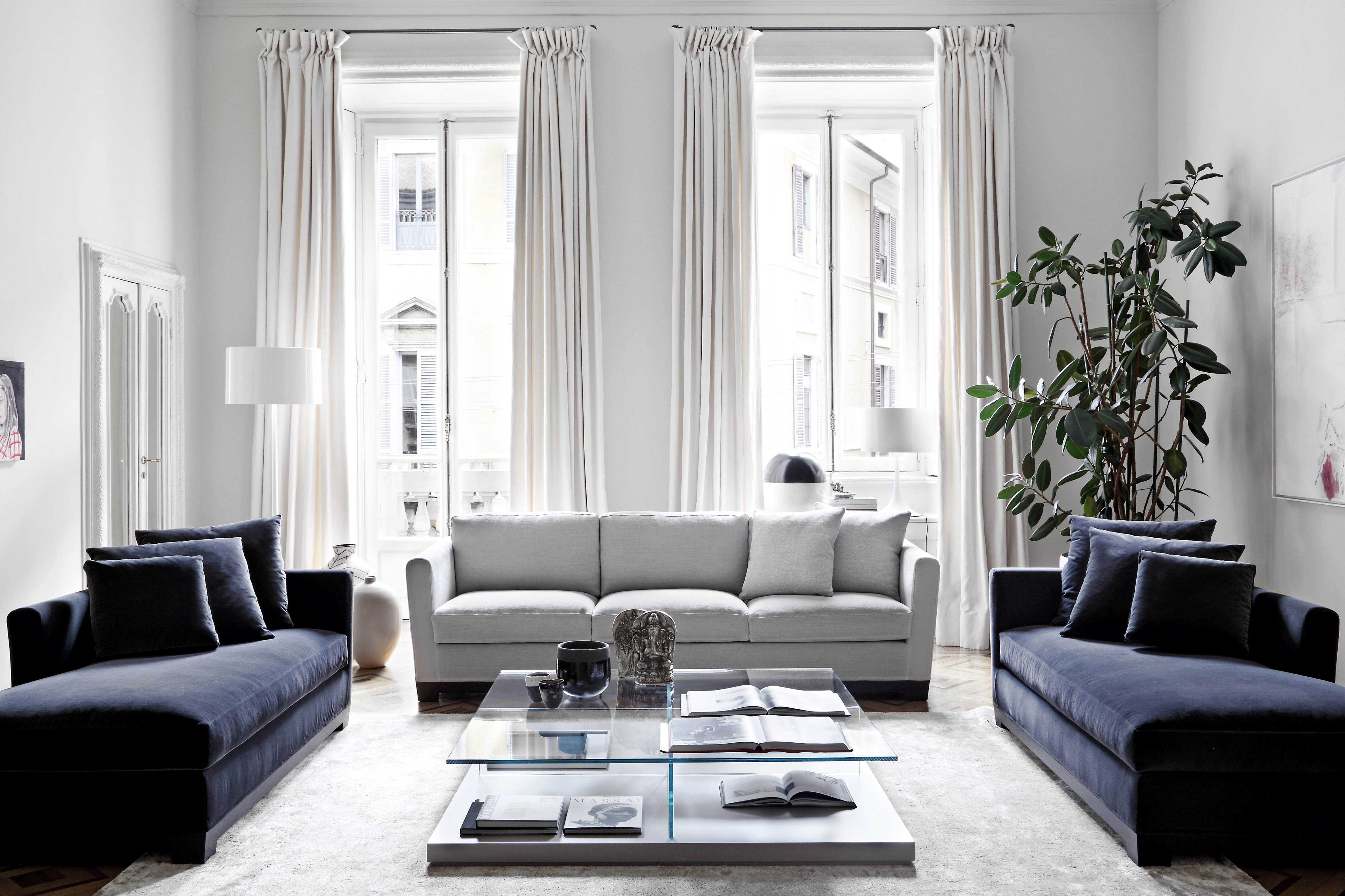 ALLEN Upholstered fabric day bed By Meridiani