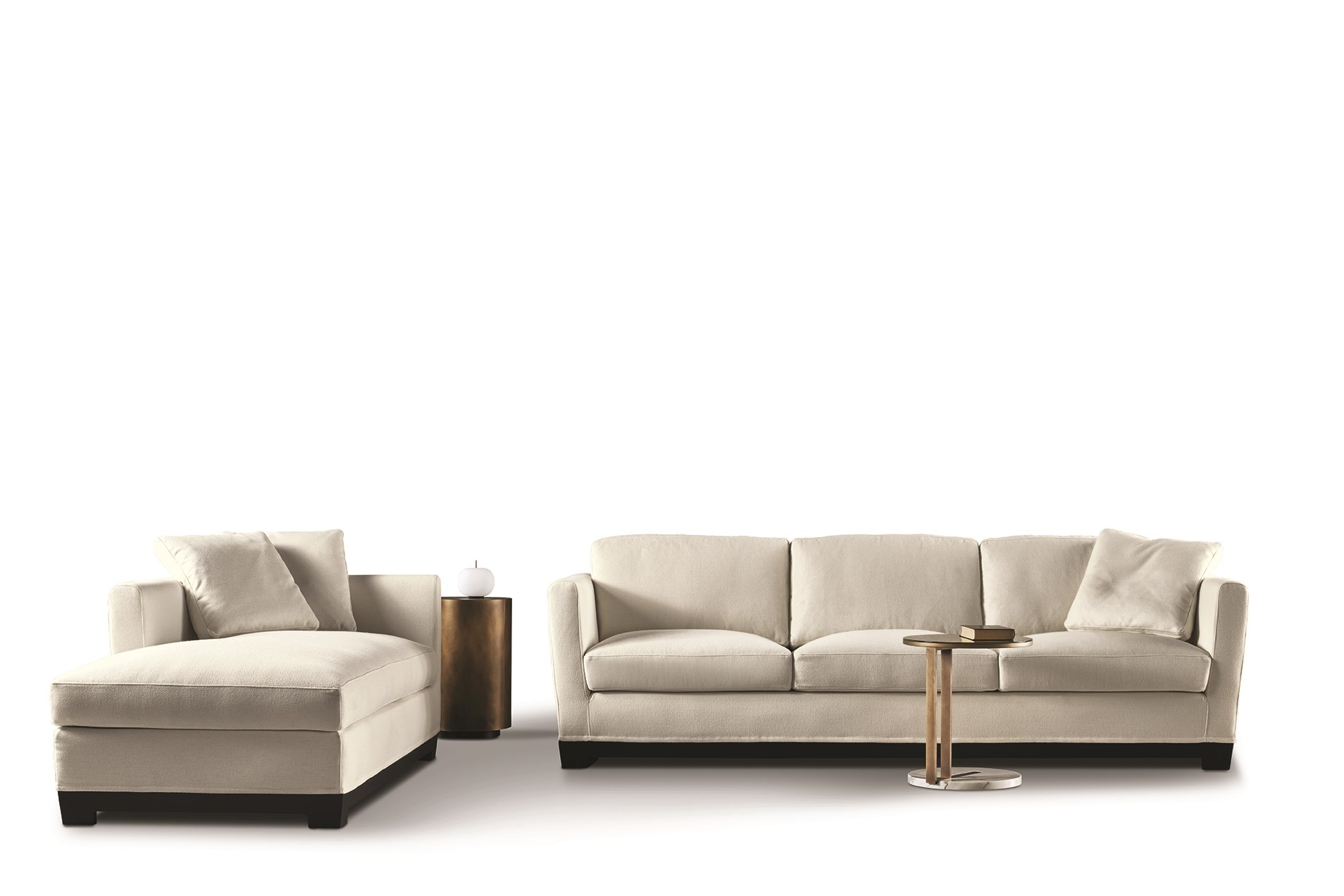 ALLEN Upholstered fabric day bed By Meridiani