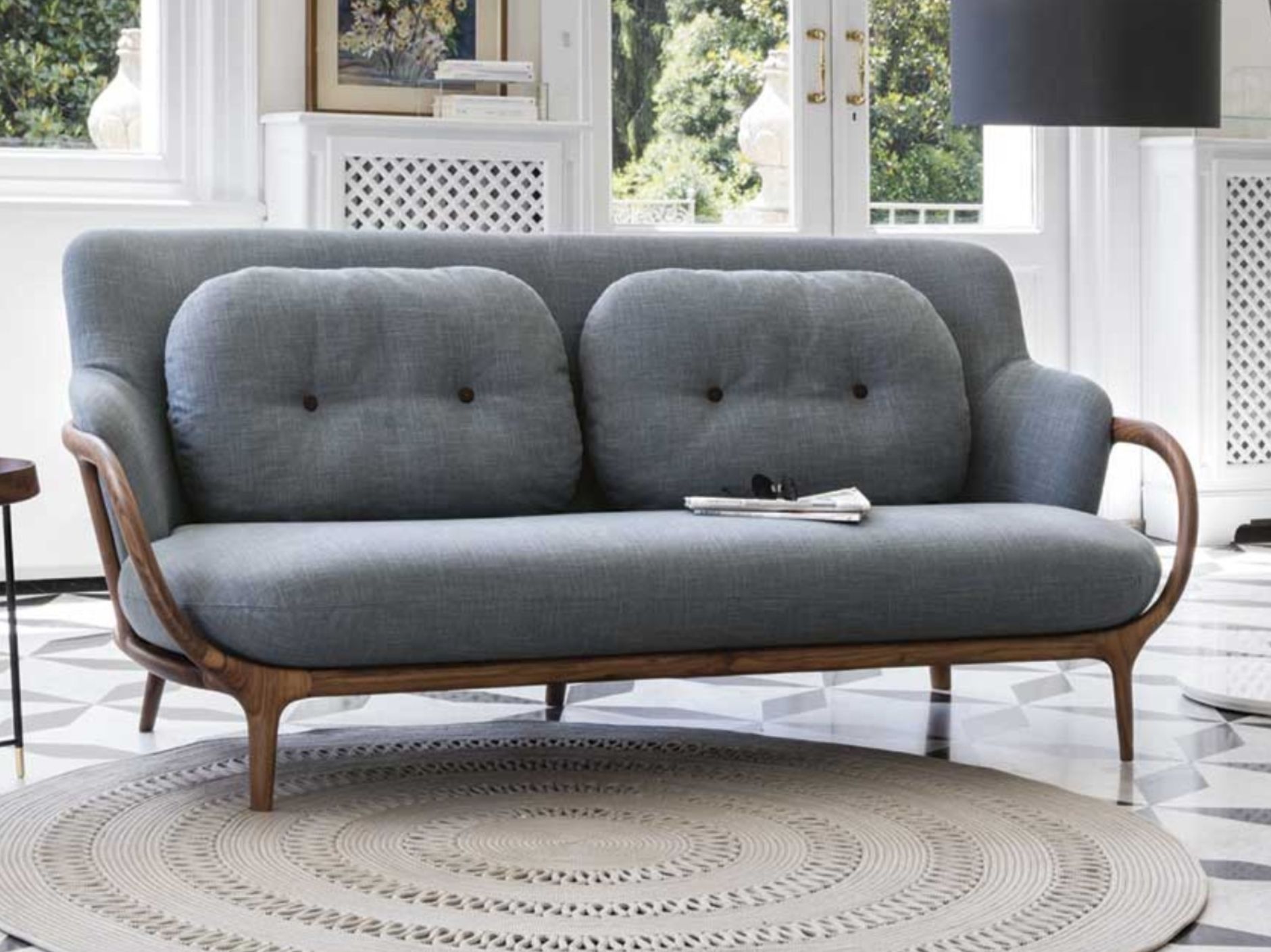 2 seater fabric sofa ALLISON By Porada design Andrea Borgogni
