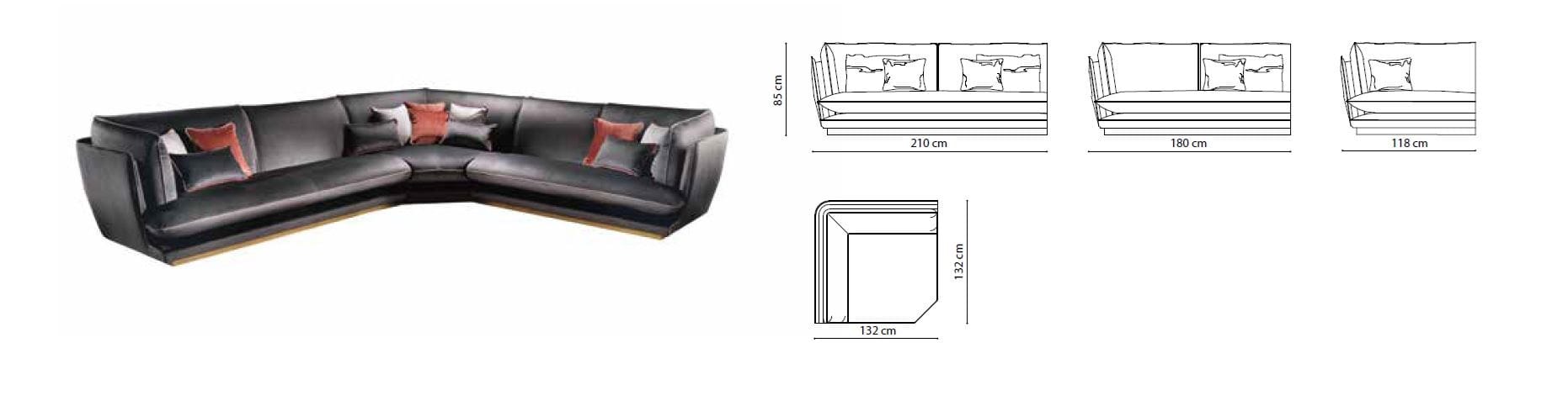 ALLURE Corner leather sofa By ADORA