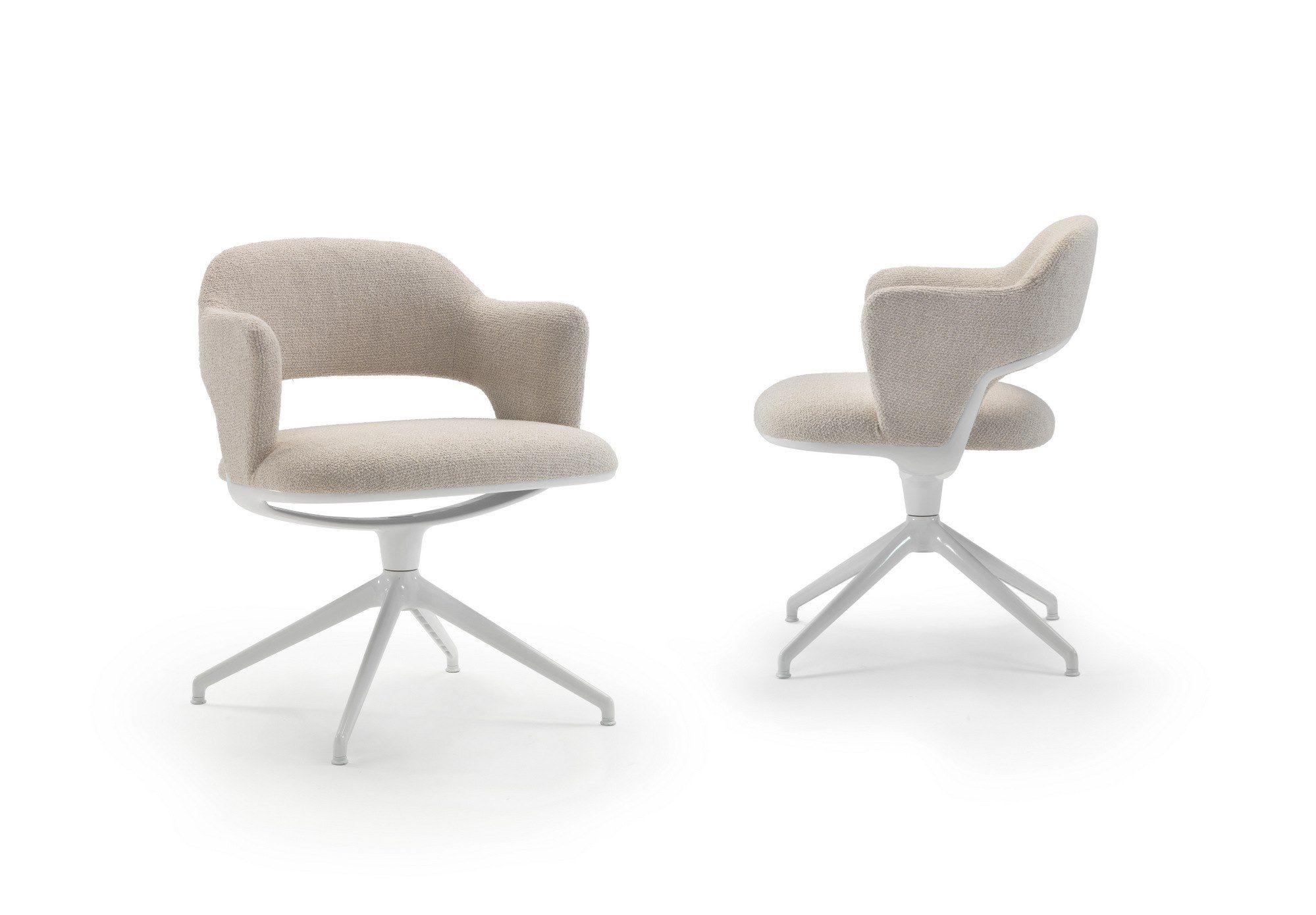 ALMA Swivel 4 spokes-based fabric small armchair By Flexform | design ...