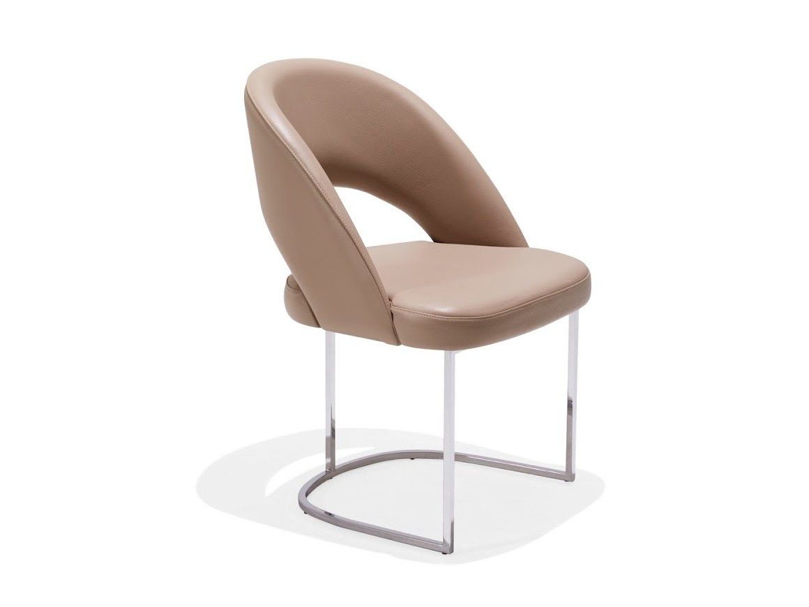 Leather easy chair ALMA By HUGUES CHEVALIER