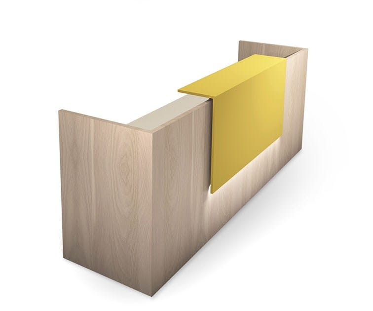 ALPHA Melamine-faced chipboard reception desk with Built-In Lights By ...