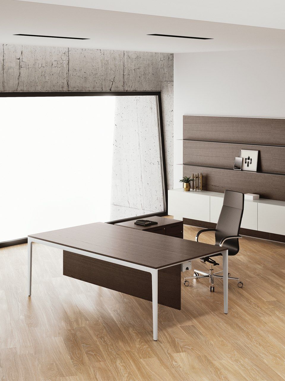 ALPLUS Rectangular wooden office desk By FREZZA | design Marco Zito
