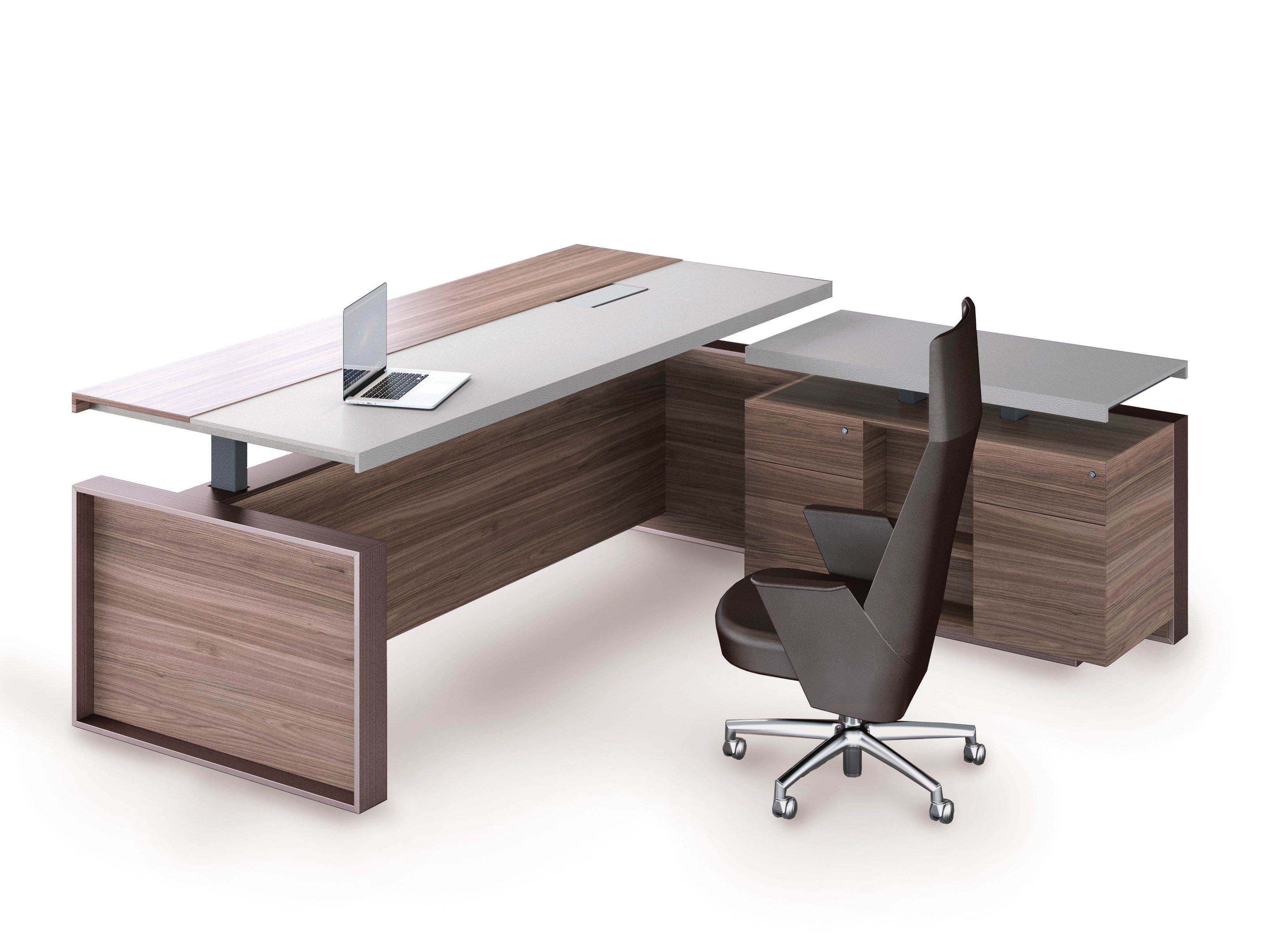 ALTAGAMMA Leather and veneer executive desk By ESTEL GROUP
