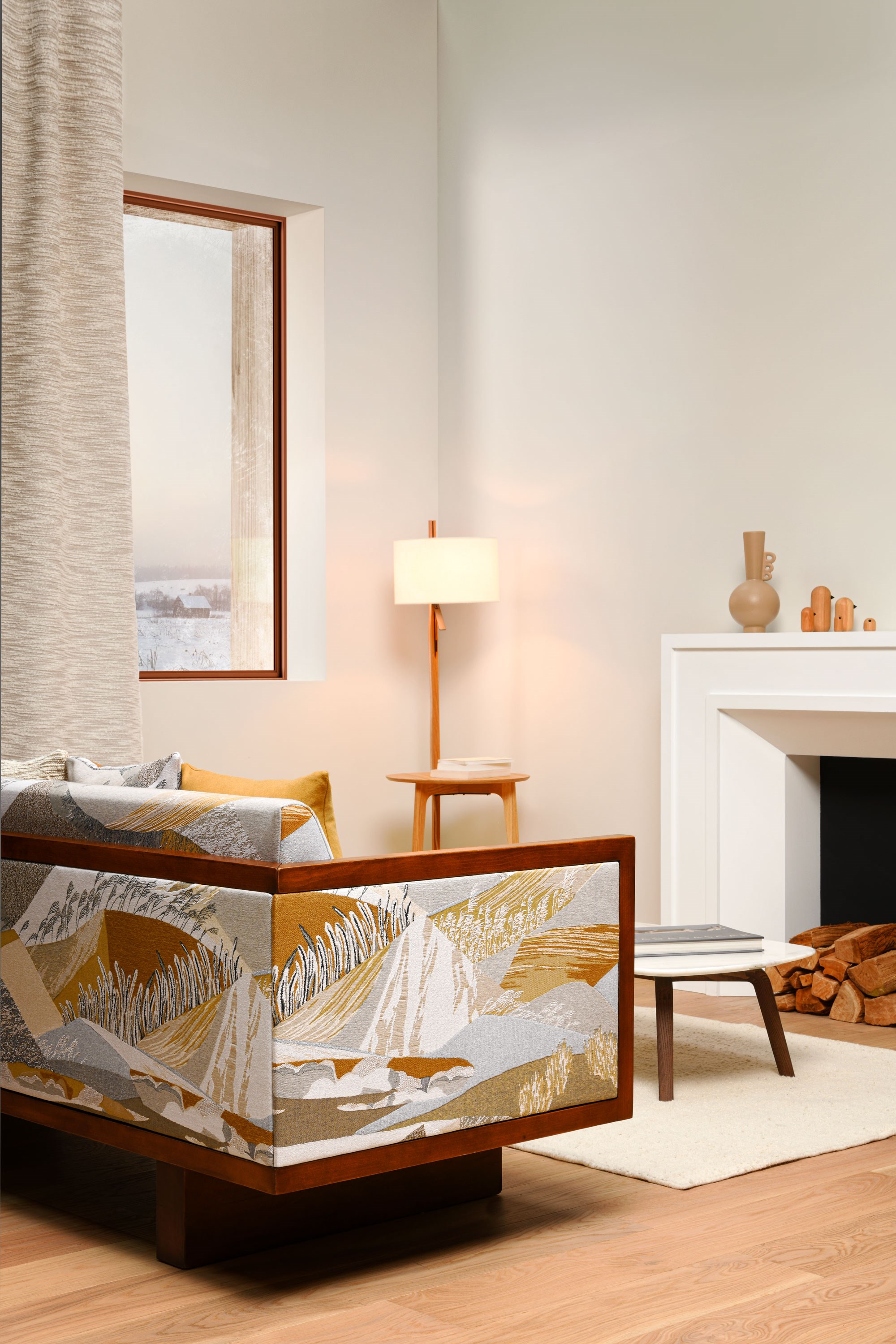 Cotton fabric with graphic pattern ALTITUDE By LELIEVRE