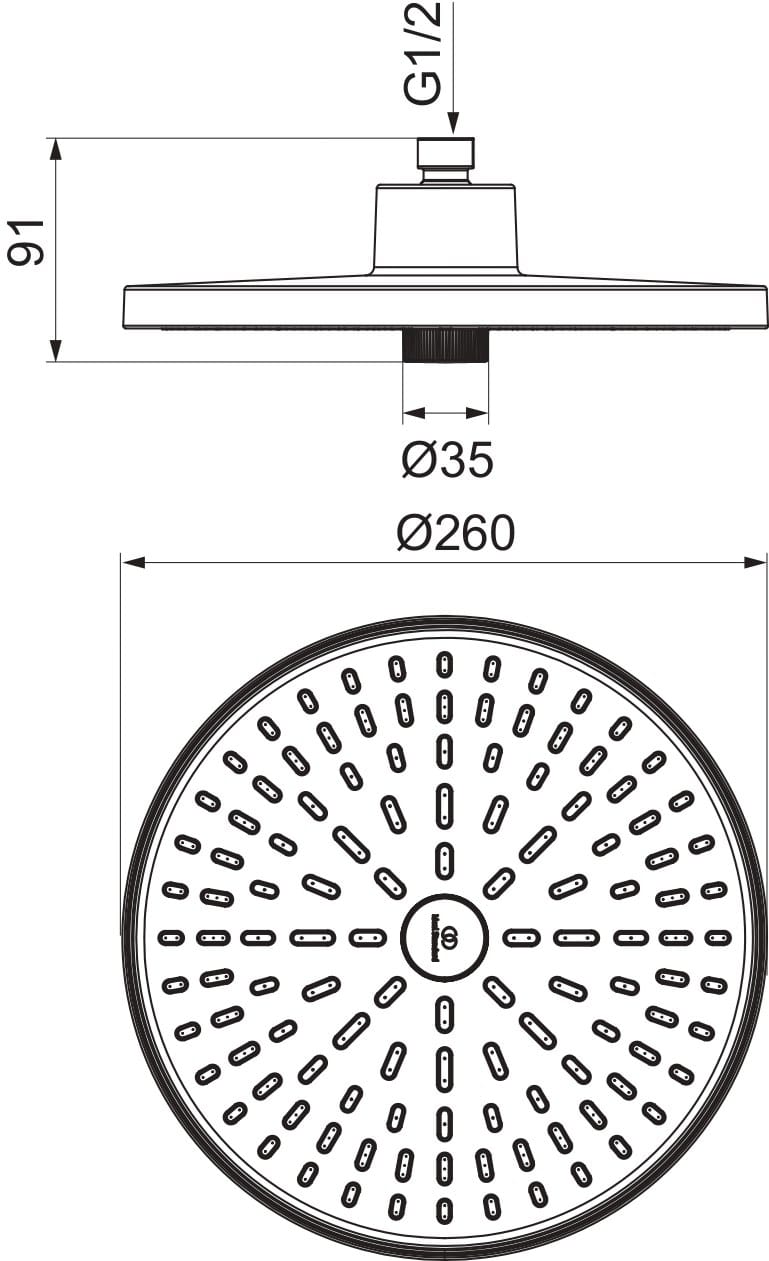 ALU+ - BD581 Overhead shower By Ideal Standard